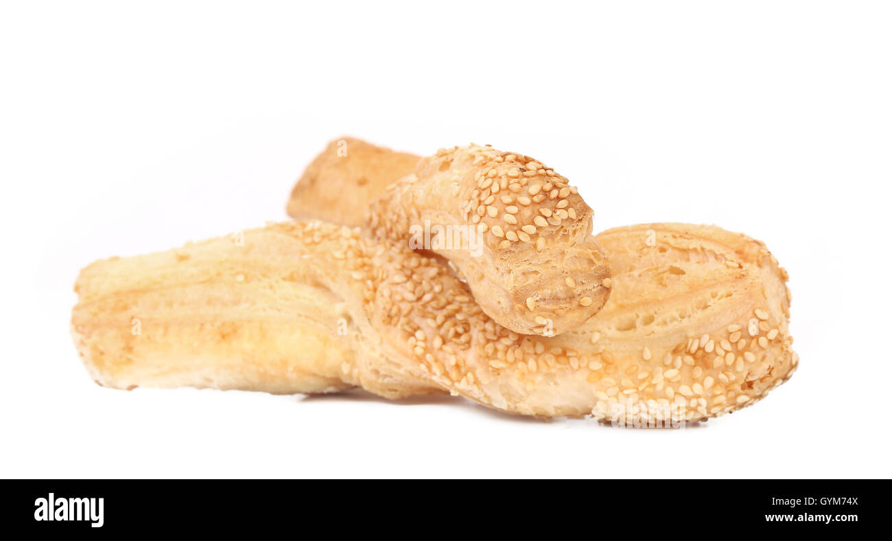 Two cheese sticks with seeds Stock Photo - Alamy