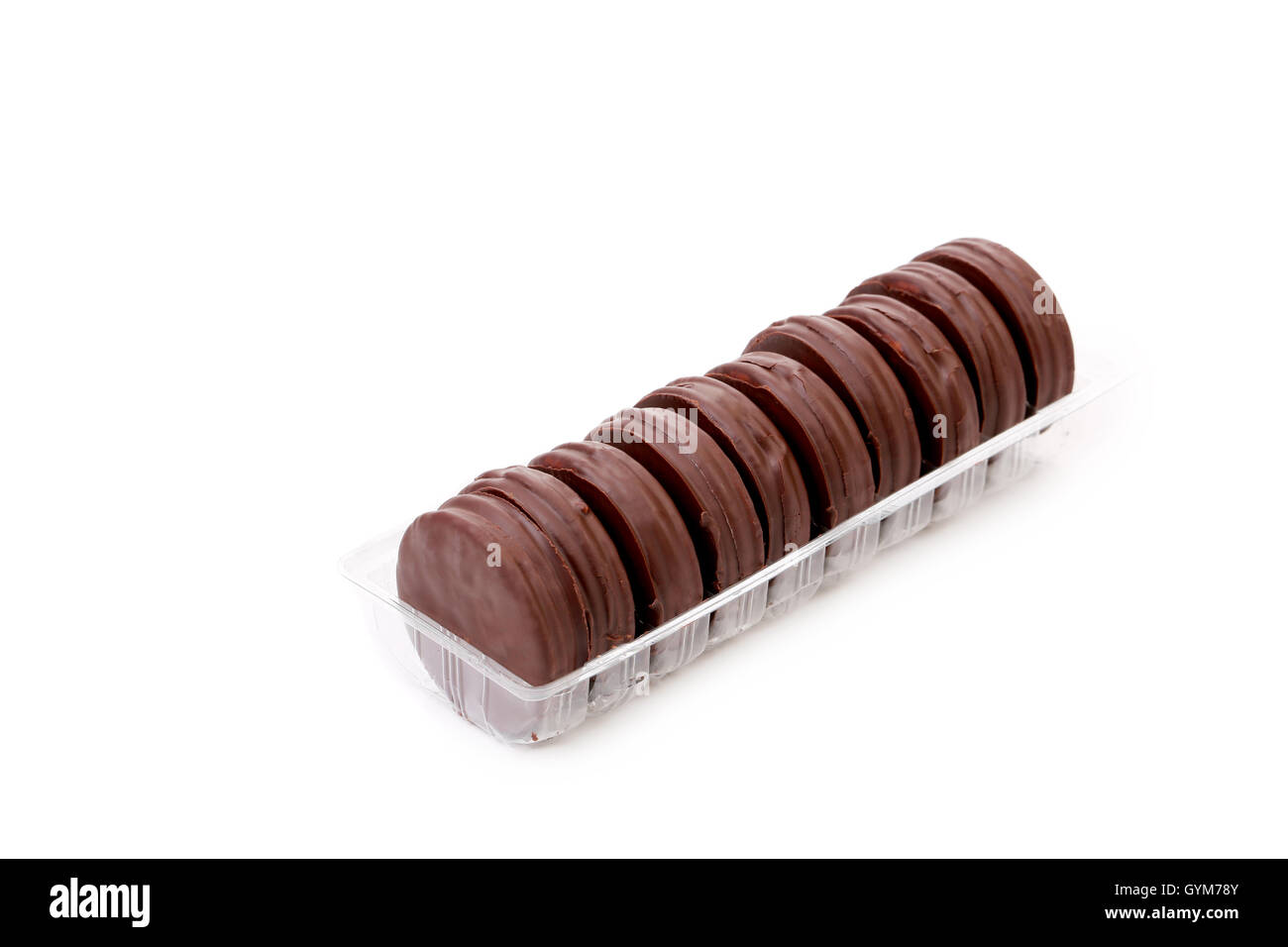 Stack biscuit sandwich with chocolate Stock Photo - Alamy