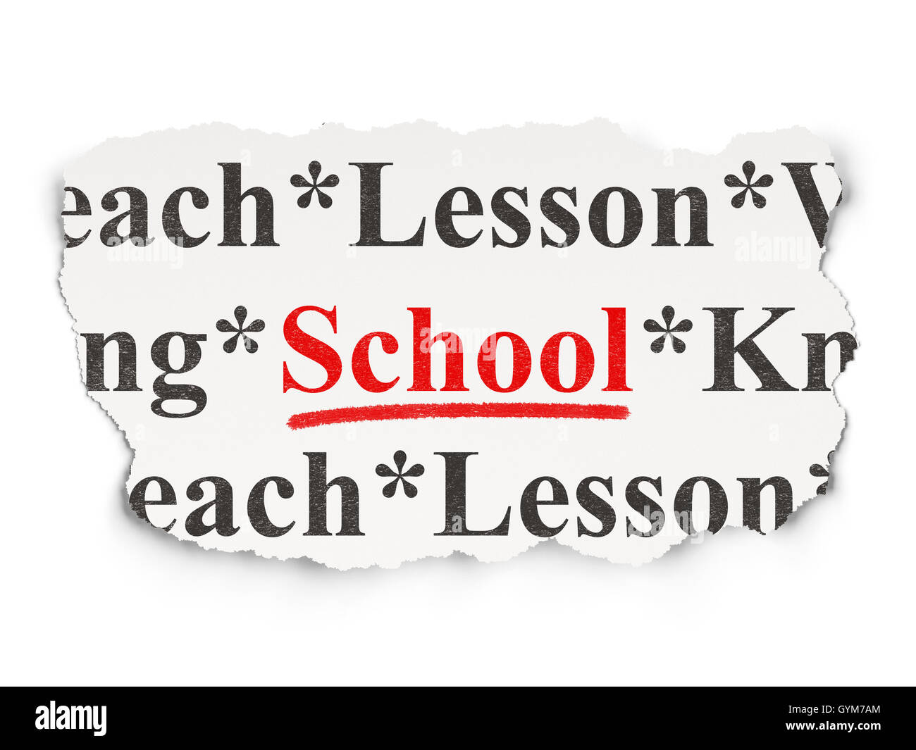 Education concept: School on Paper background Stock Photo - Alamy
