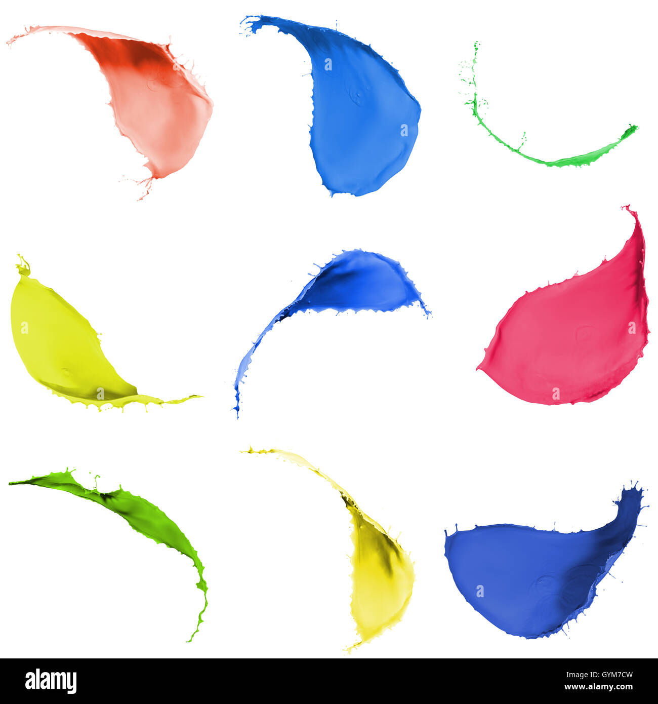 colored paint splashes Stock Photo - Alamy