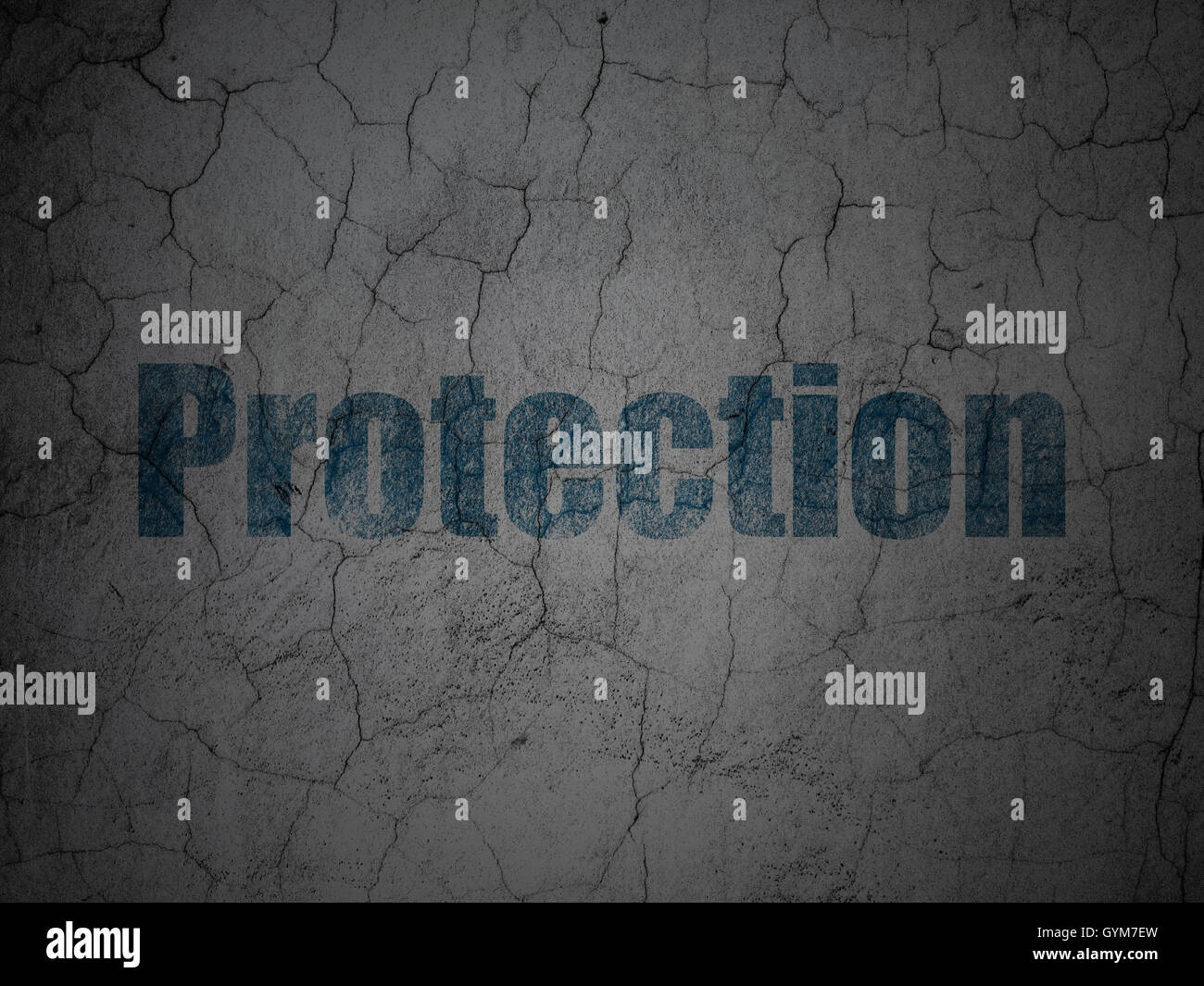 Safety concept: Protection on grunge wall background Stock Photo - Alamy