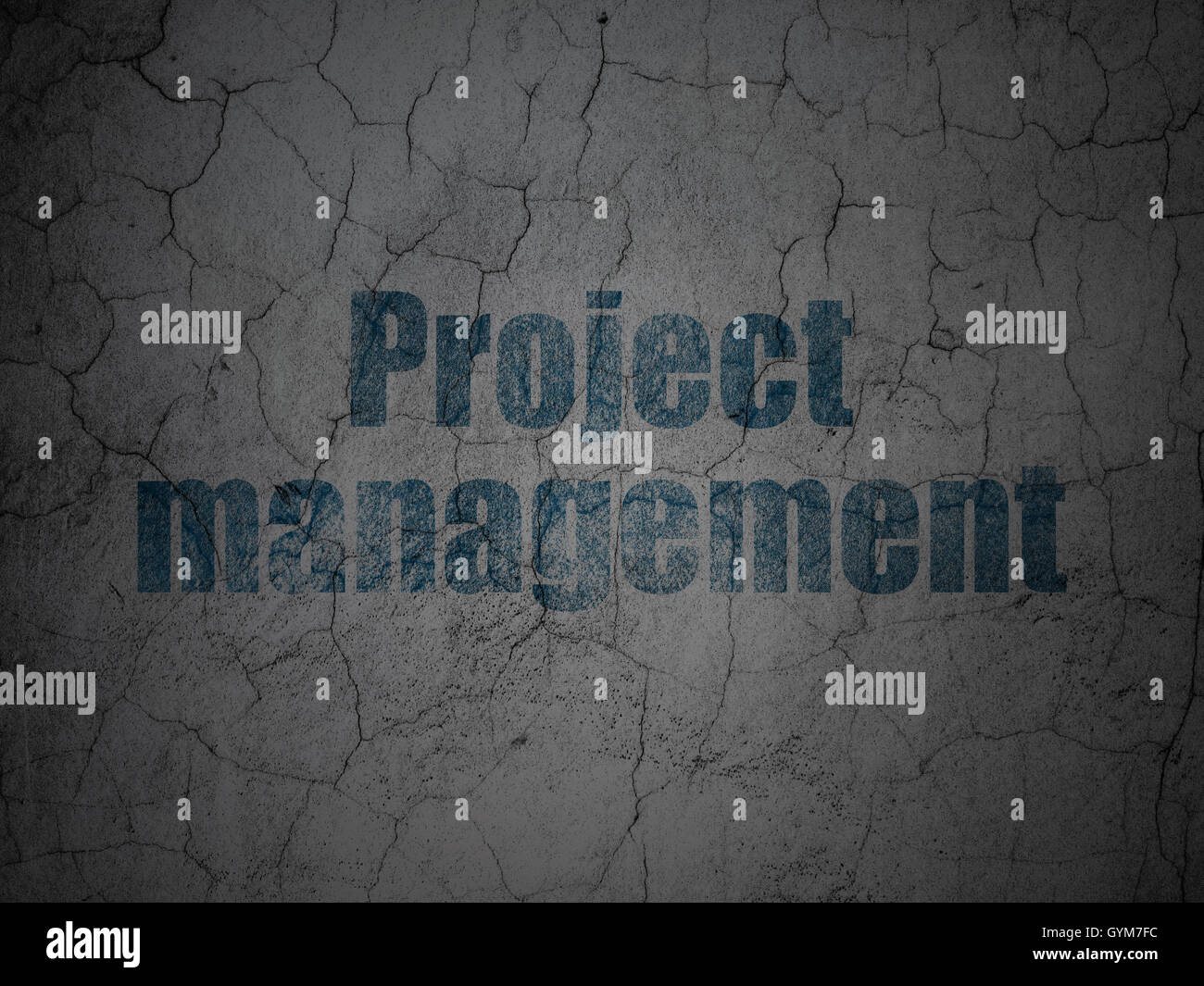 Business concept: Project Management on grunge wall background Stock ...