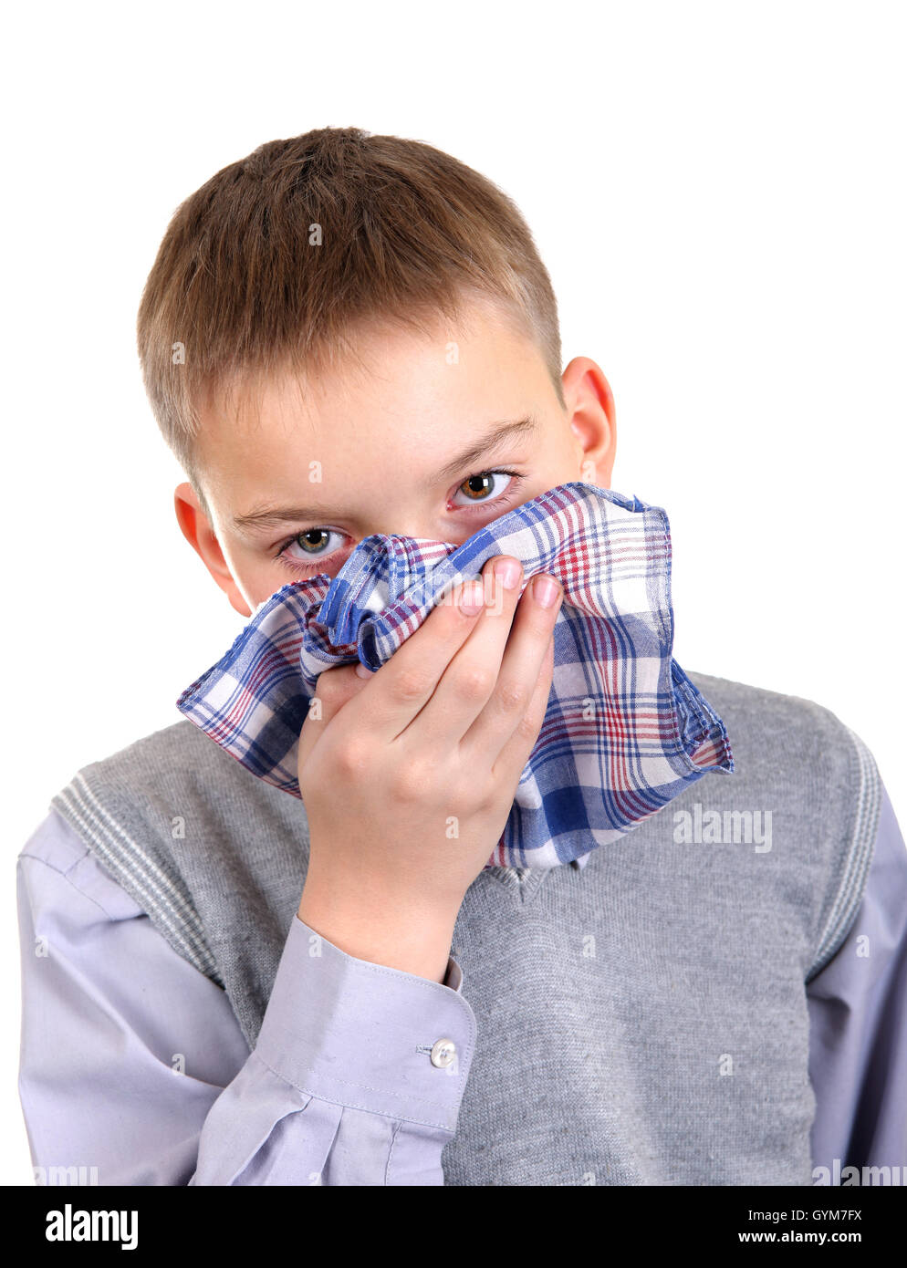 Ill teen boy flu hi-res stock photography and images - Alamy