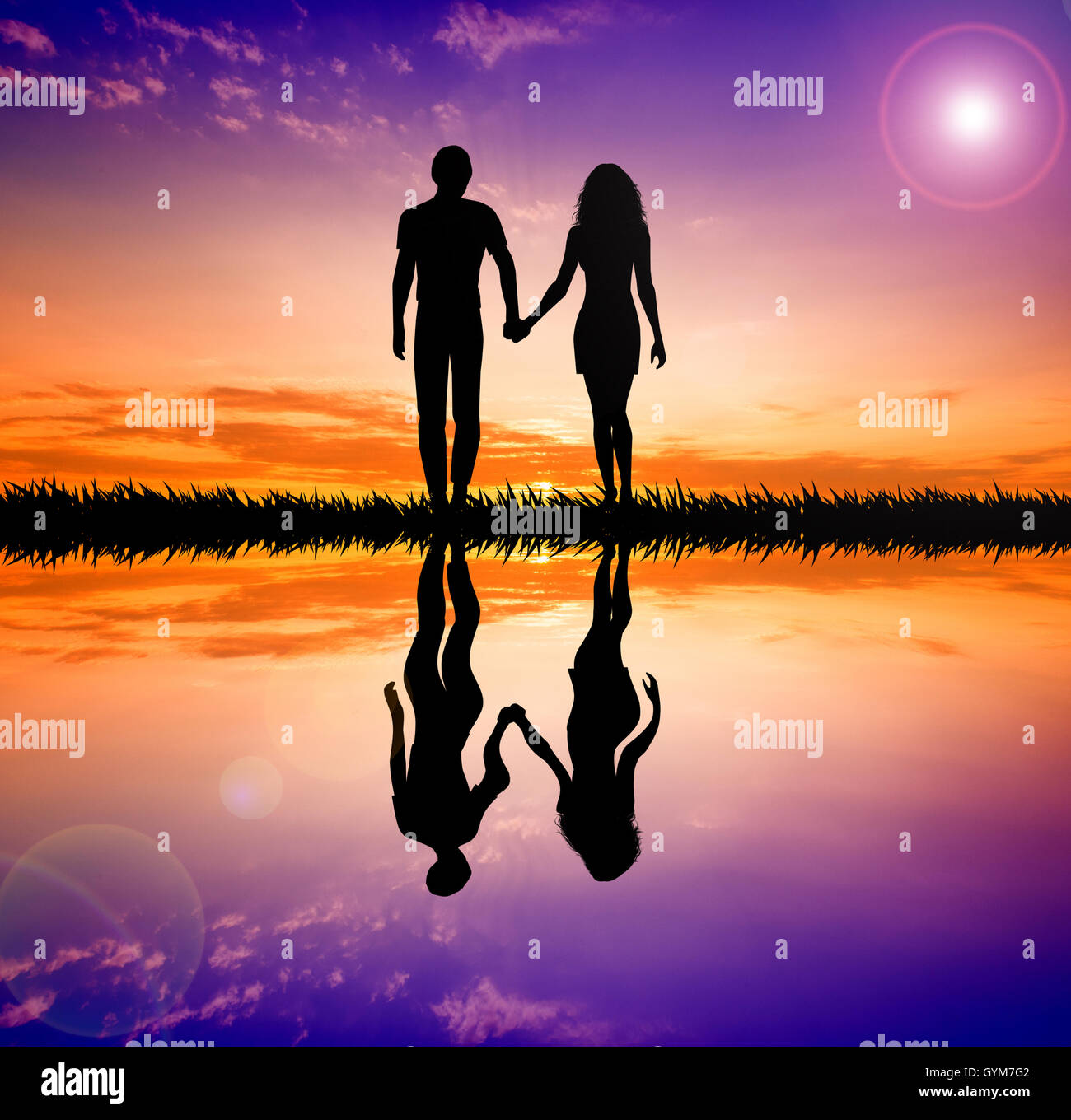 Girl two boyfriends hi-res stock photography and images - Alamy