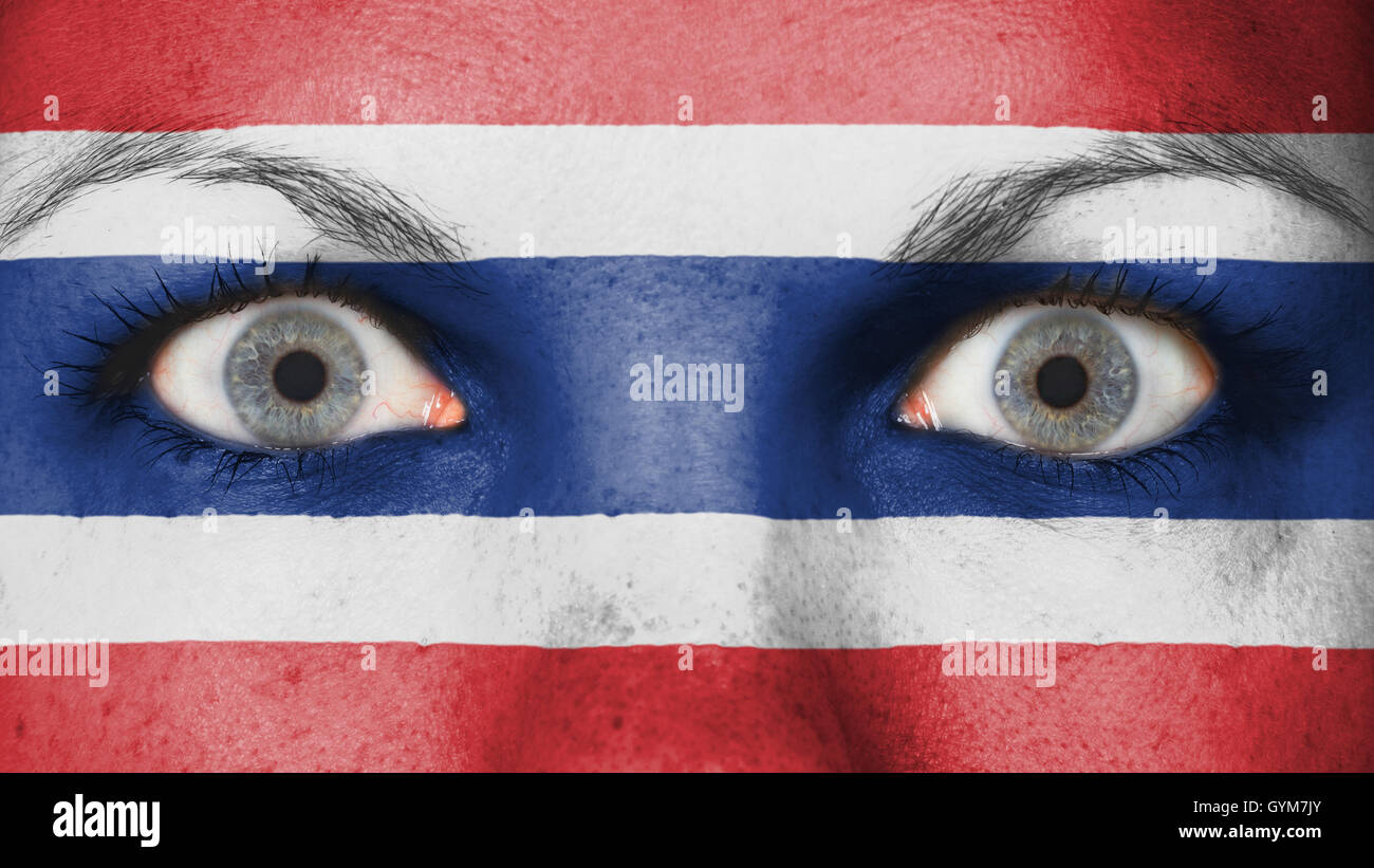 Close up of eyes with flag Stock Photo - Alamy