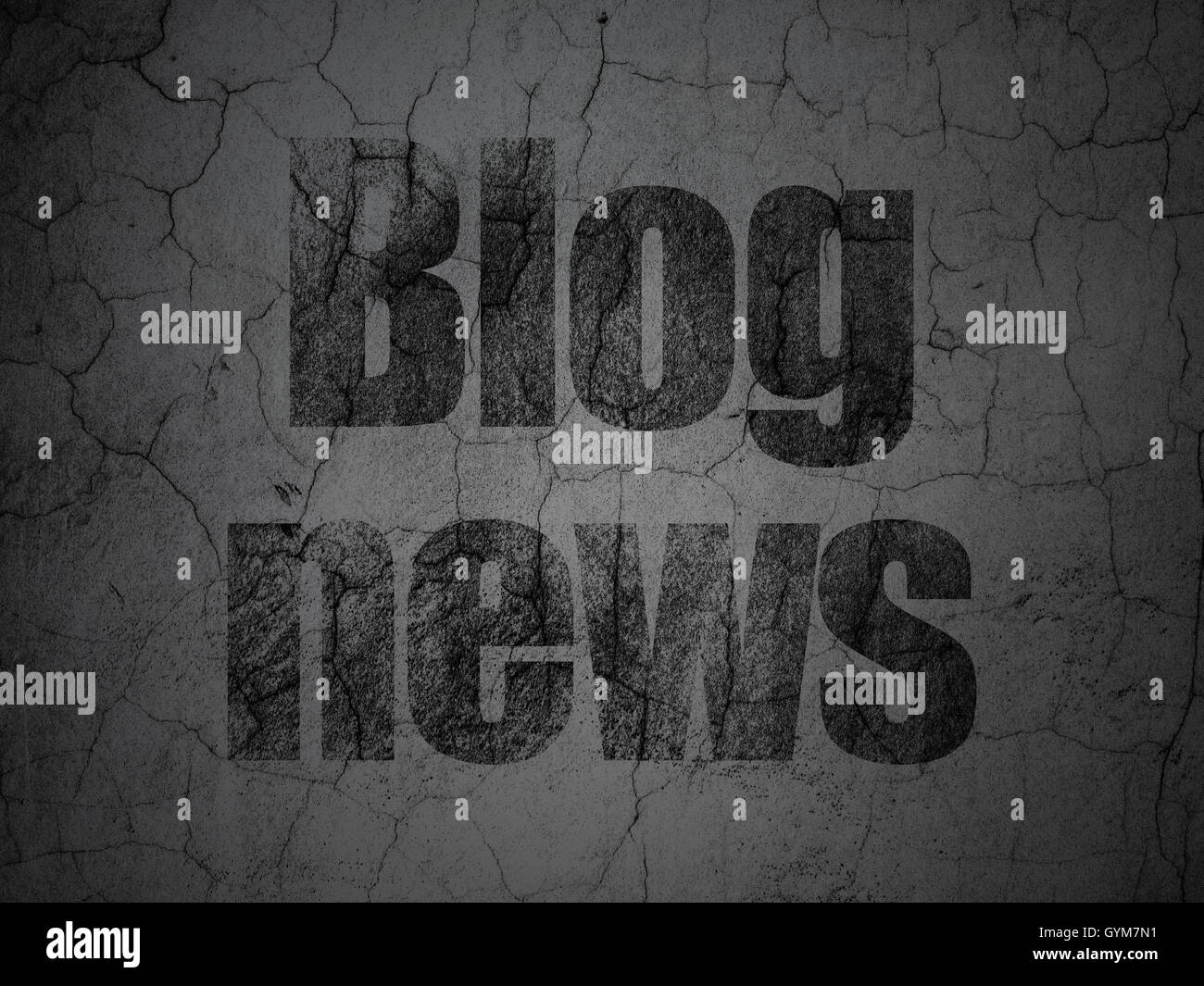 News concept: Blog News on grunge wall background Stock Photo - Alamy