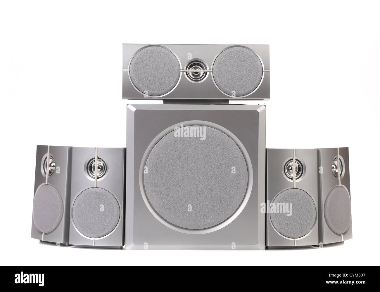 Set of gray sound speakers Stock Photo - Alamy