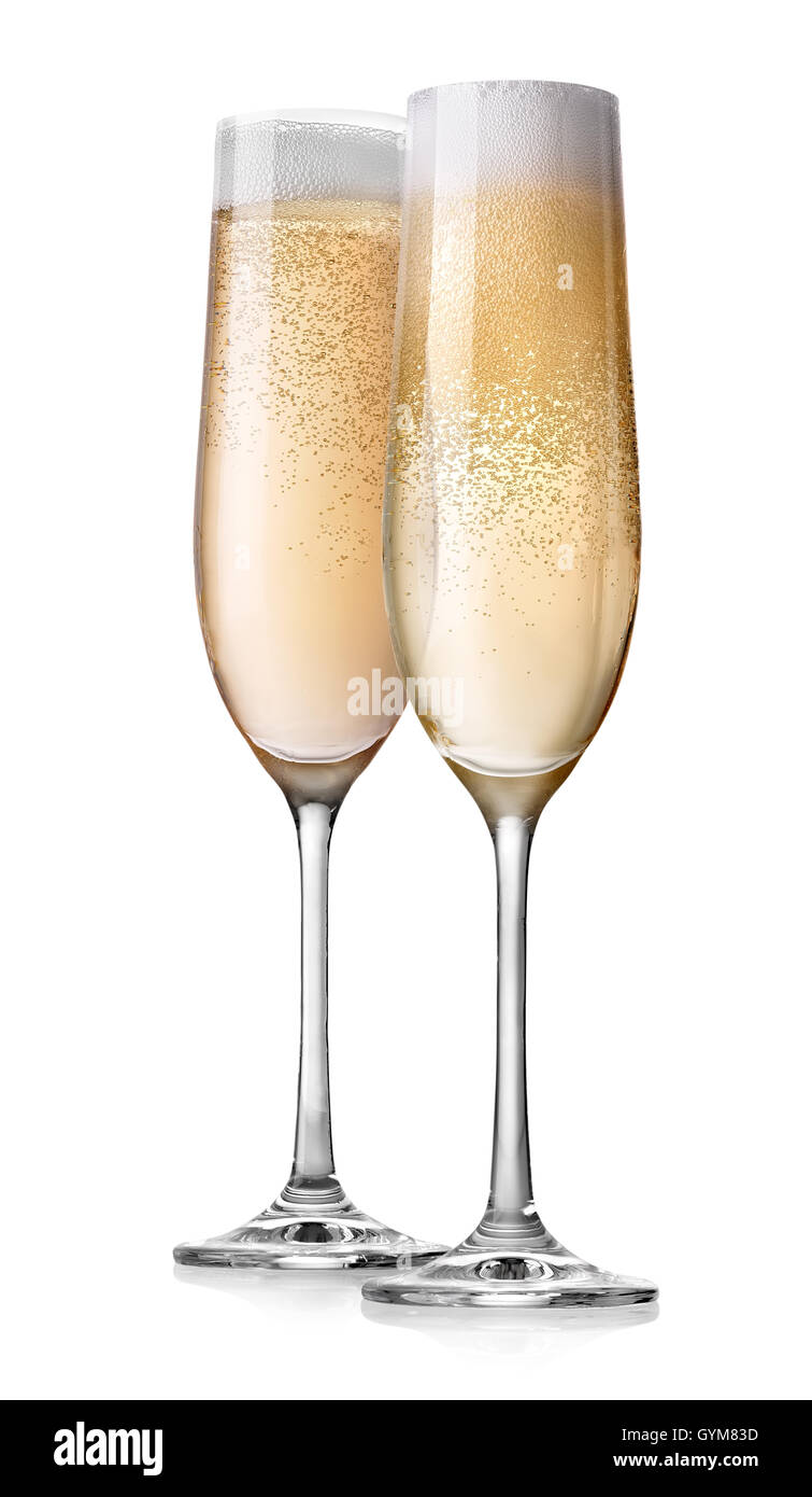 Two glasses of champagne Stock Photo - Alamy