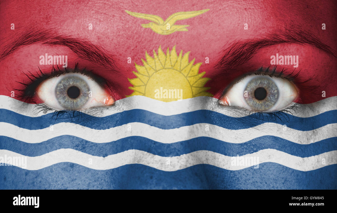 Close up of eyes with flag Stock Photo - Alamy