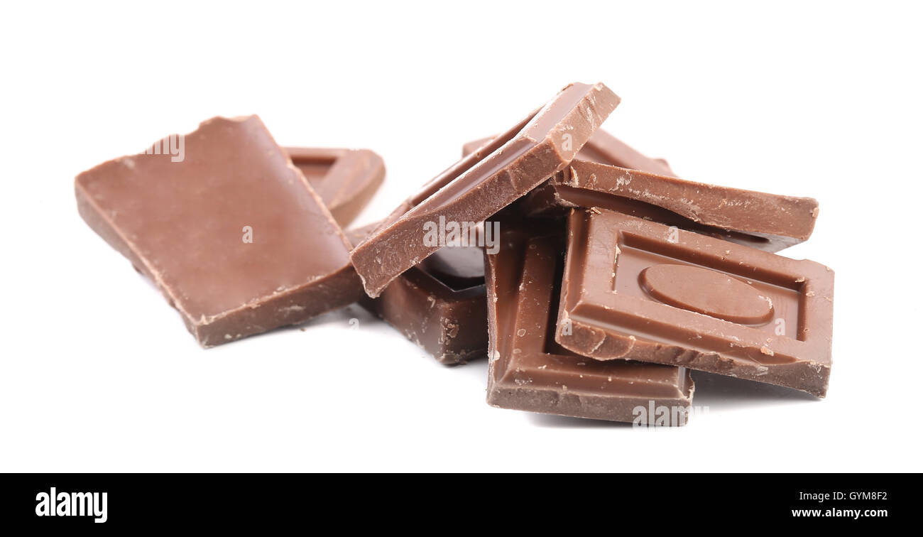 Chocolate bars broken Stock Photo - Alamy
