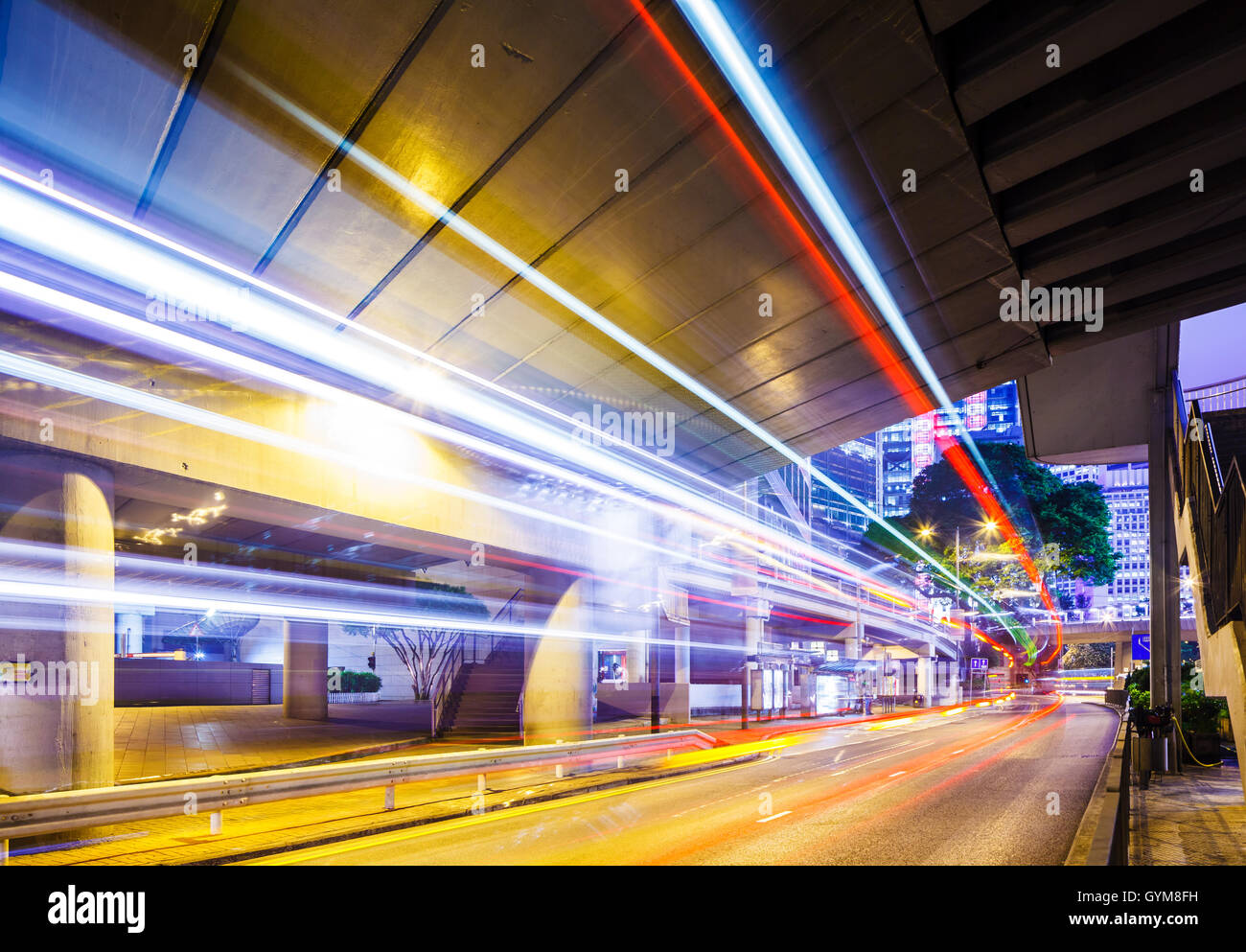 Busy traffic in tunnel Stock Photo - Alamy
