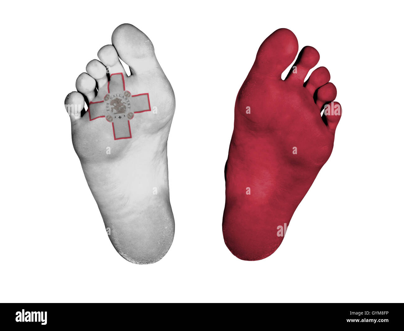 Feet with flag Stock Photo - Alamy