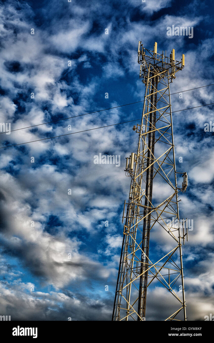 Blue sky clouds road street sidewalk hi-res stock photography and ...