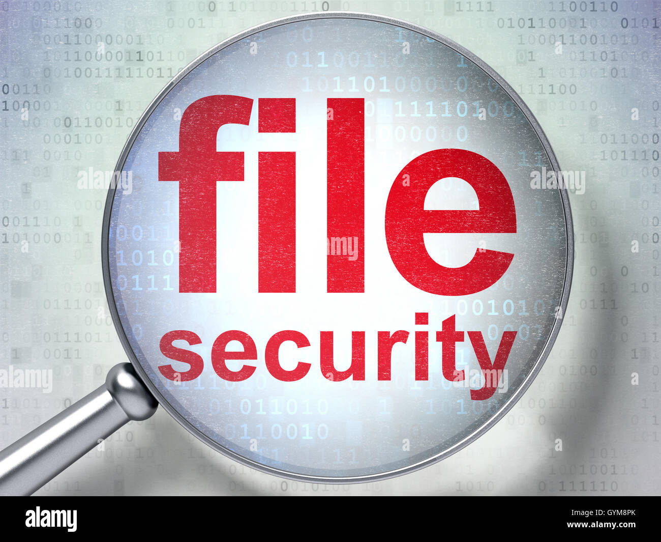 Protection concept: File Security with optical glass Stock Photo - Alamy