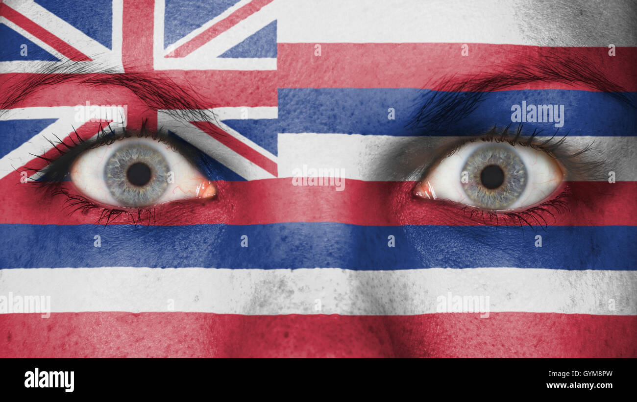 Close up of eyes with flag Stock Photo - Alamy