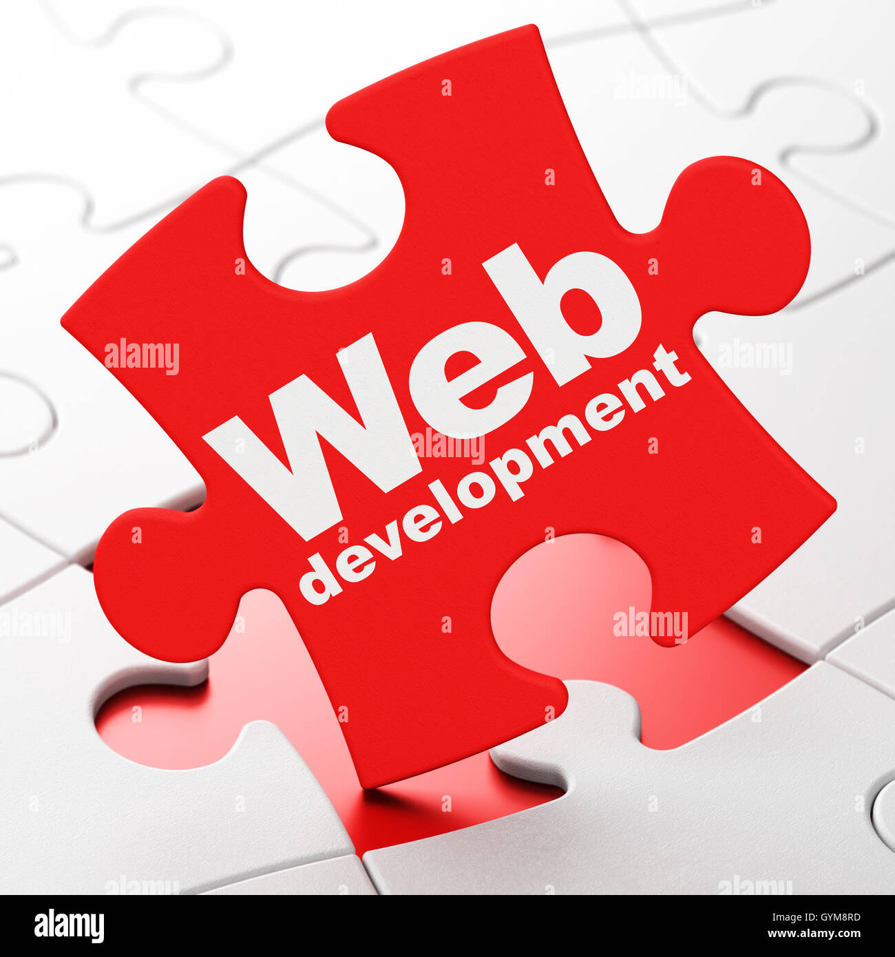 Web design concept: Web Development on puzzle background Stock Photo - Alamy