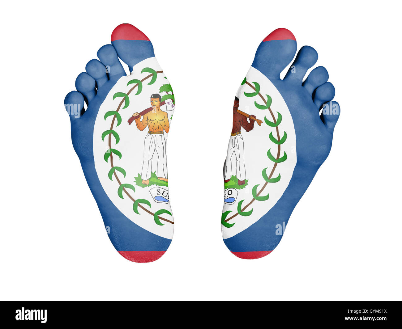 Feet with flag Stock Photo - Alamy