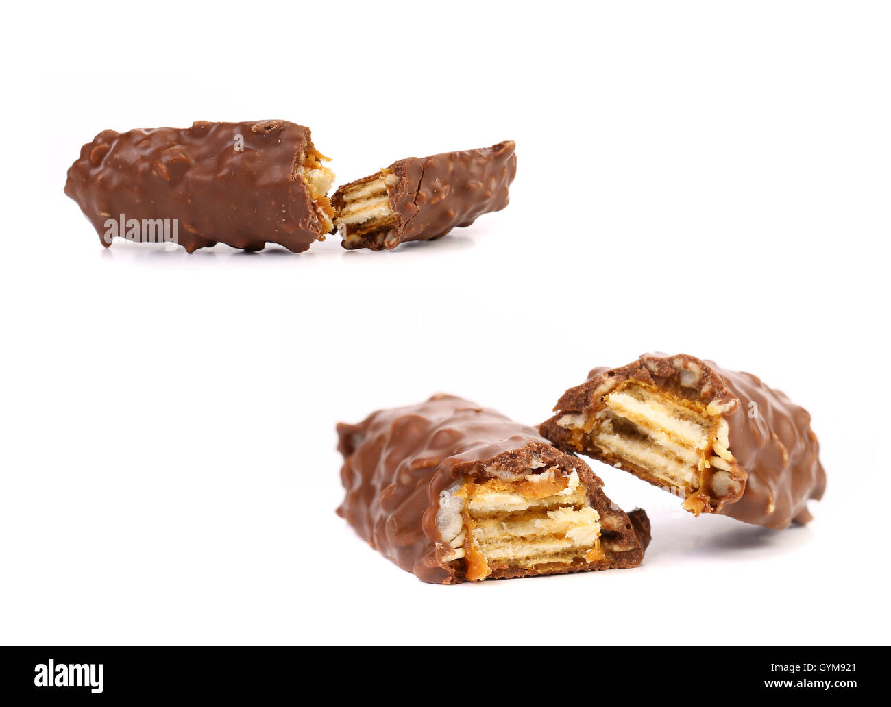 Broken chocolate bars Stock Photo - Alamy