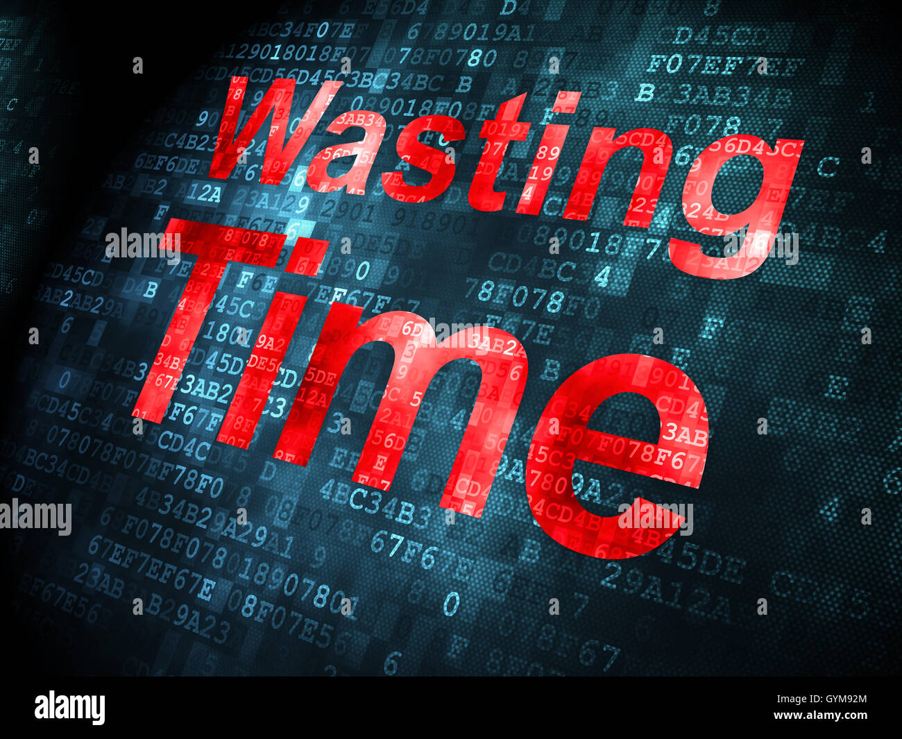 Timeline concept: Wasting Time on digital background Stock Photo - Alamy