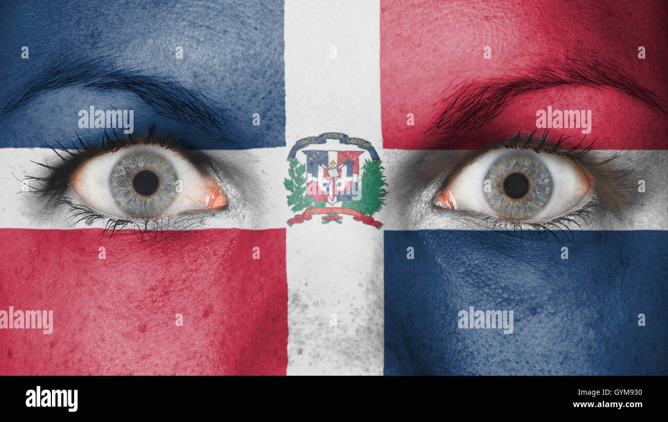 Close up of eyes with flag Stock Photo - Alamy