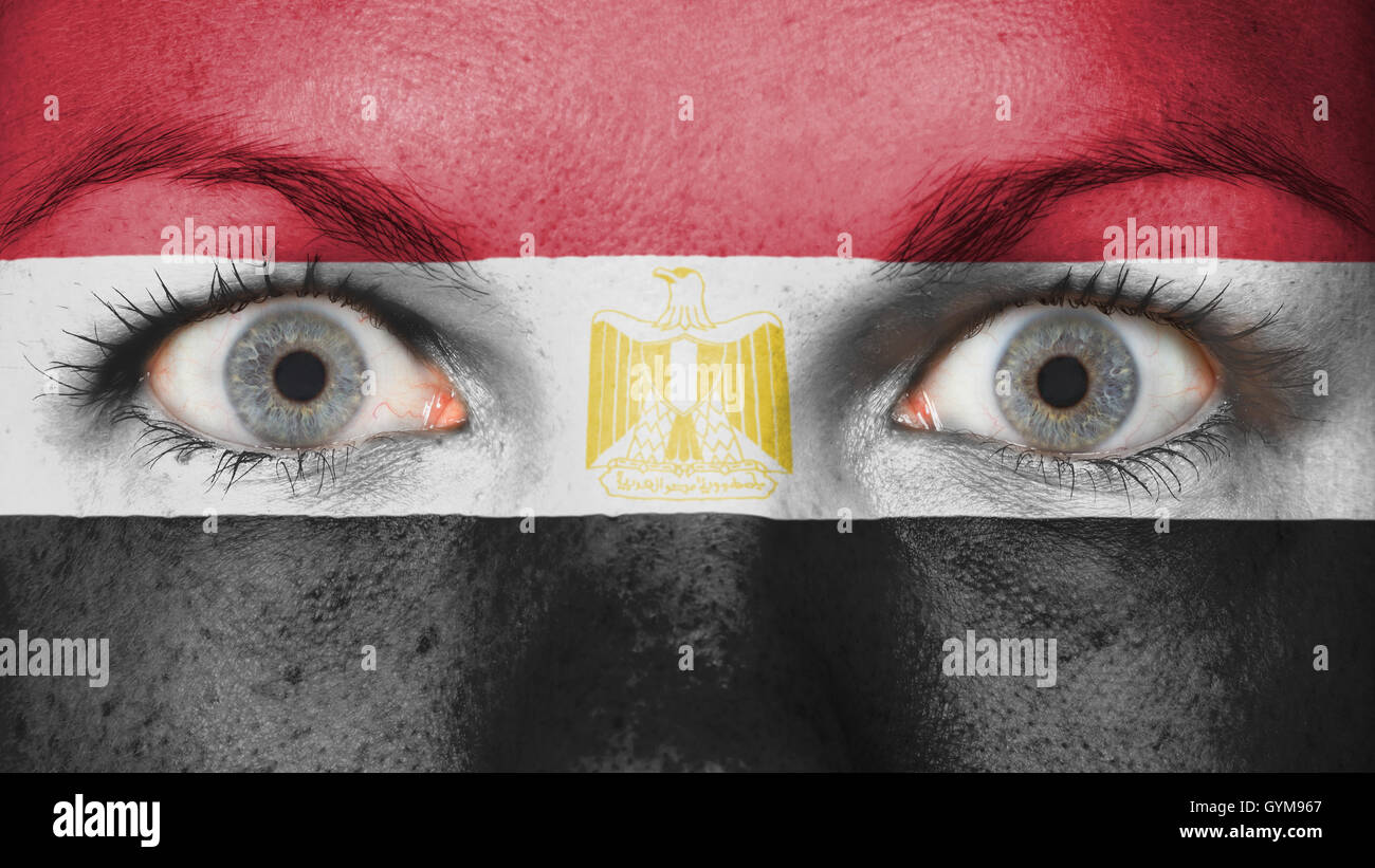 Close up of eyes with flag Stock Photo - Alamy
