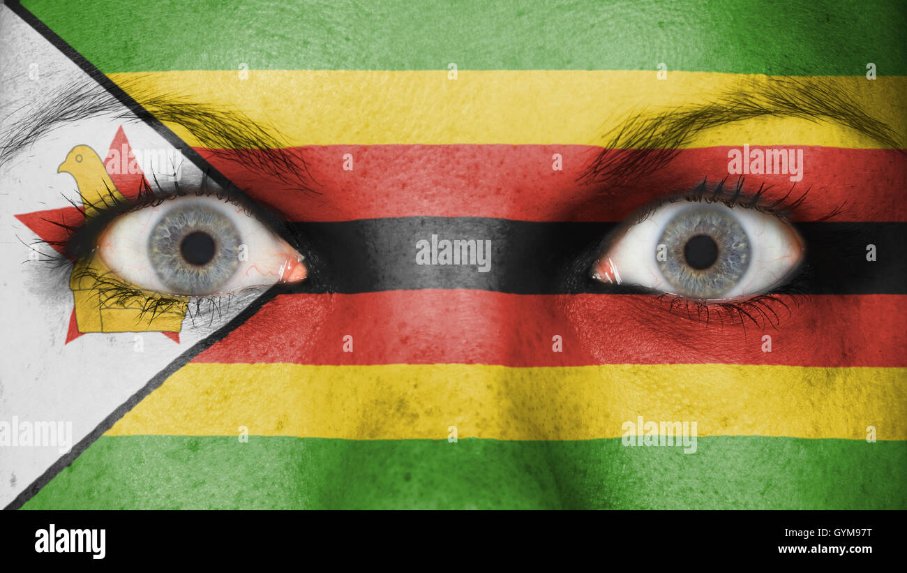 Close up of eyes with flag Stock Photo - Alamy
