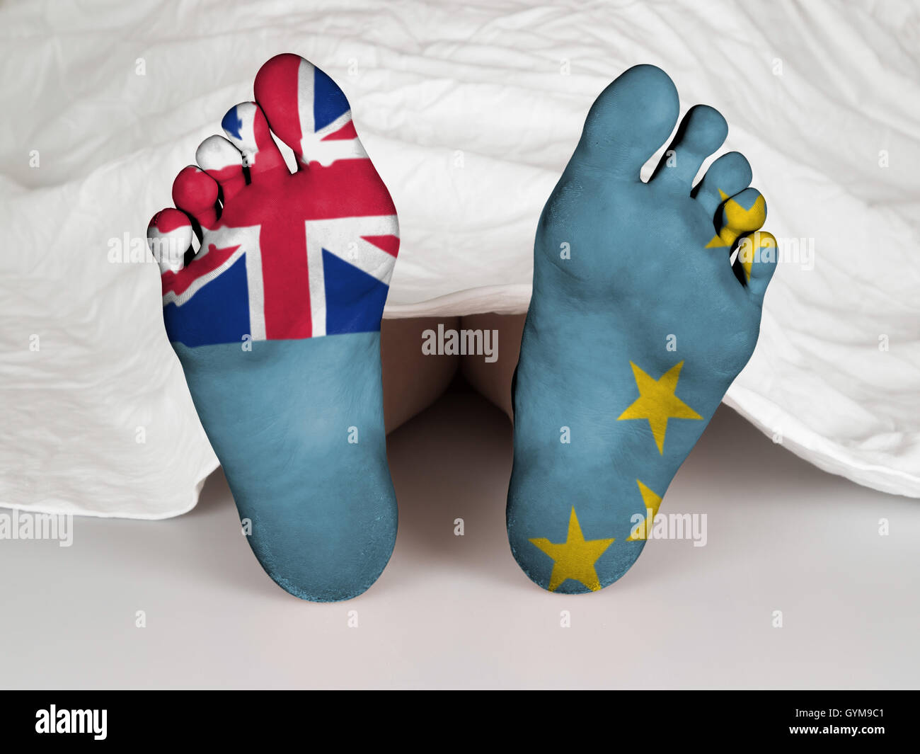 Feet with flag Stock Photo - Alamy