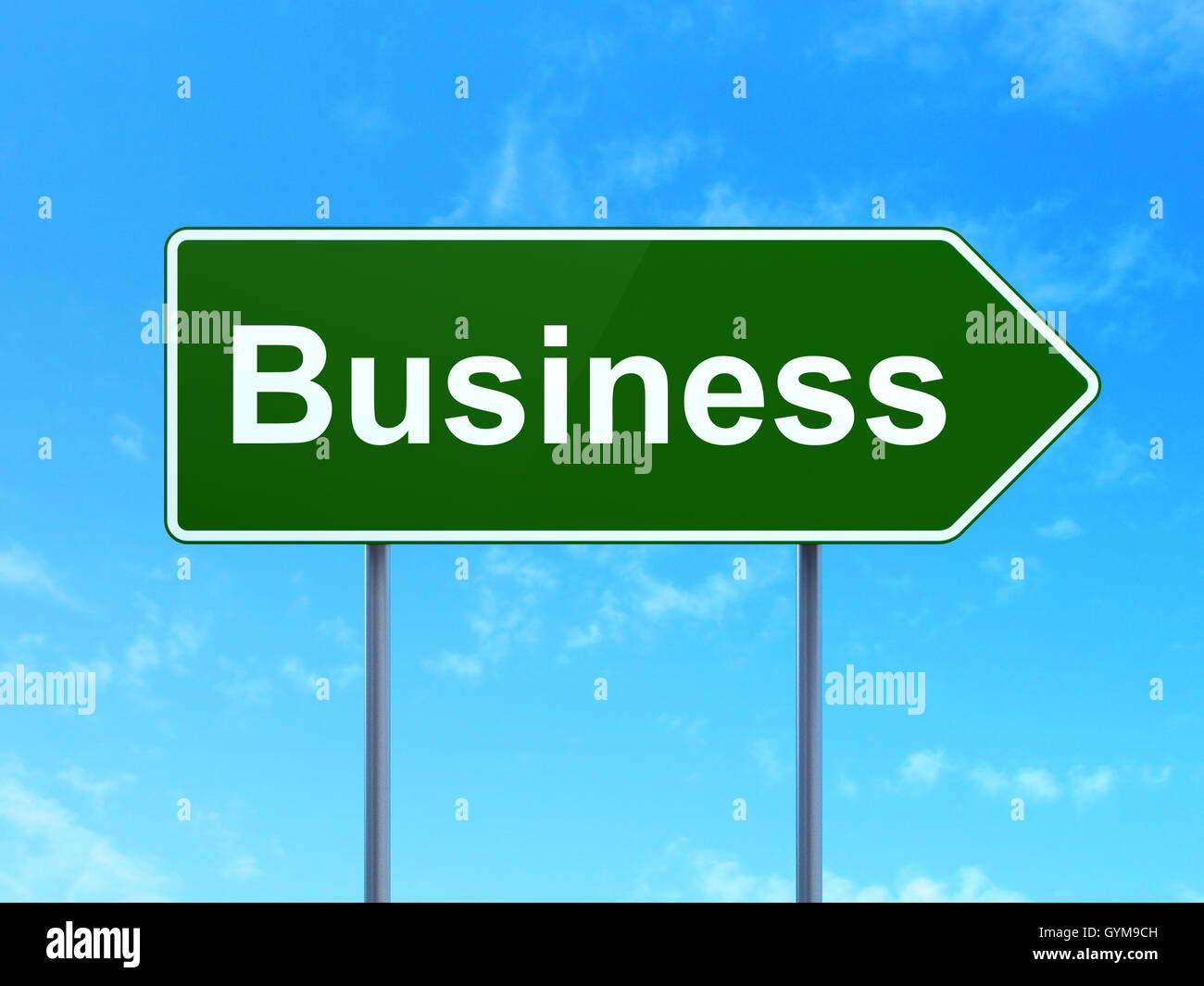 Finance concept: Business on road sign background Stock Photo - Alamy
