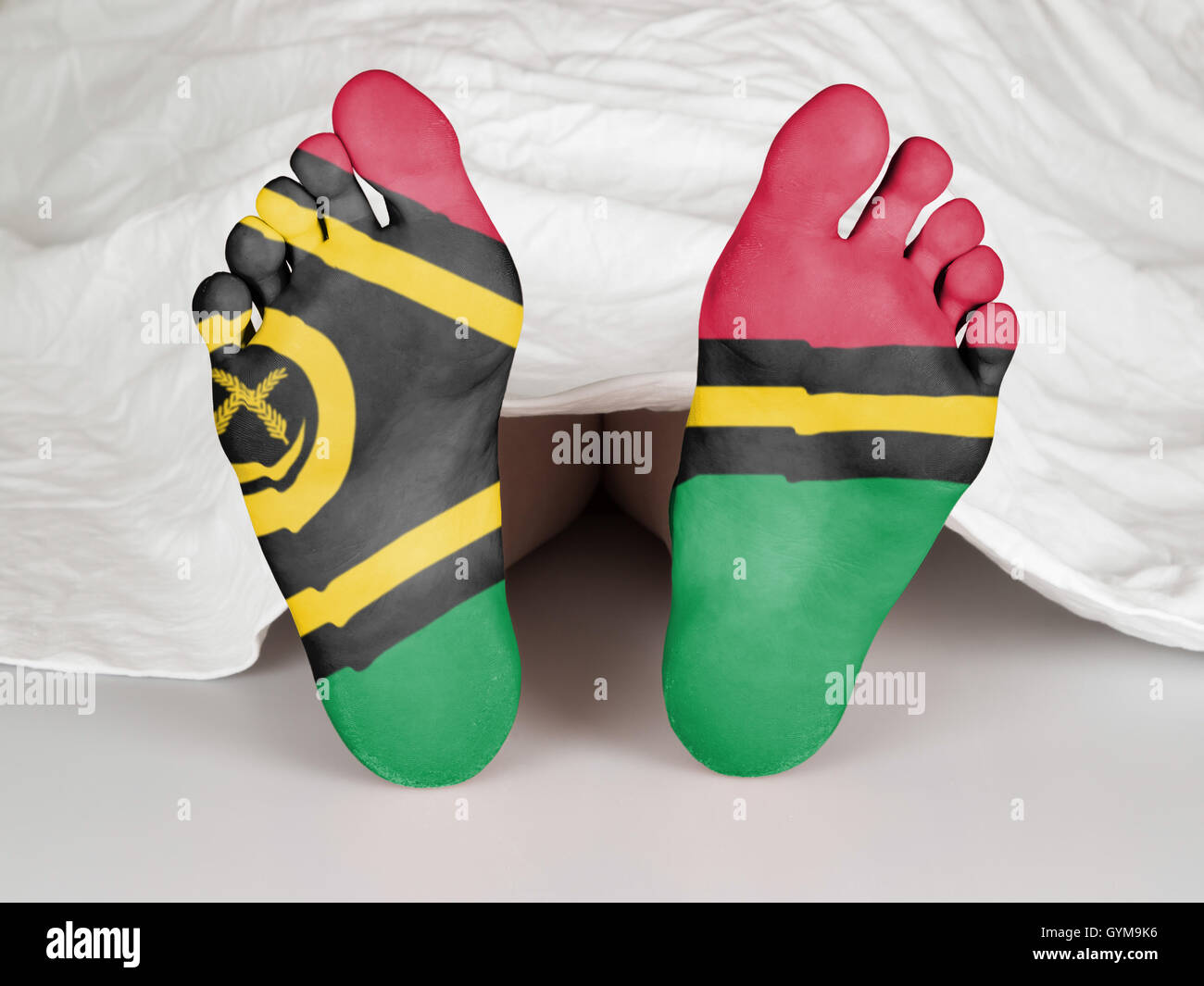 Feet with flag Stock Photo - Alamy