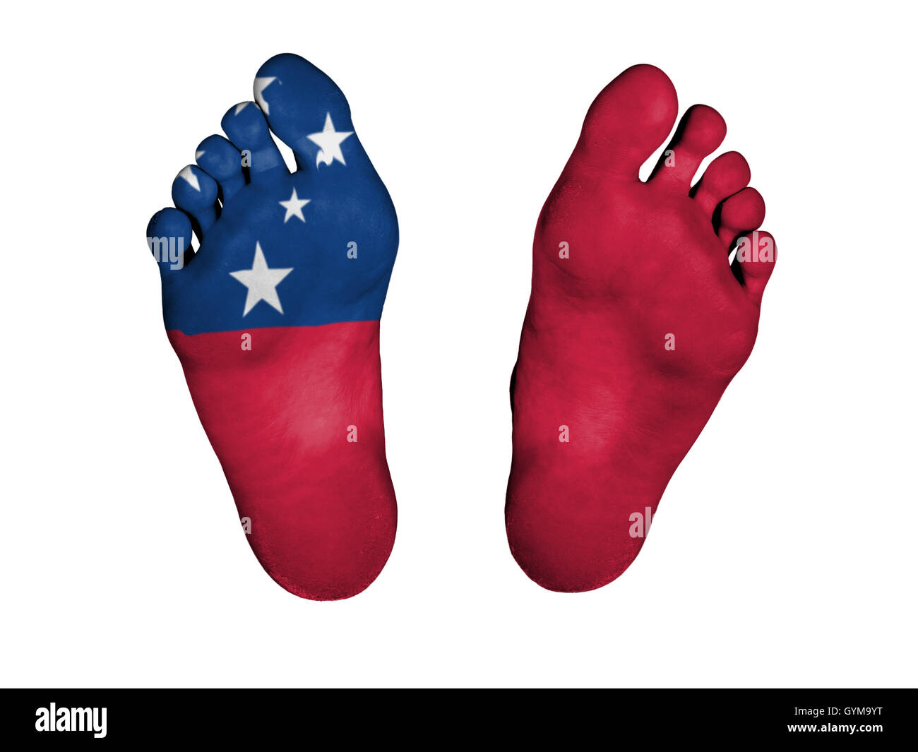 Feet with flag Stock Photo - Alamy