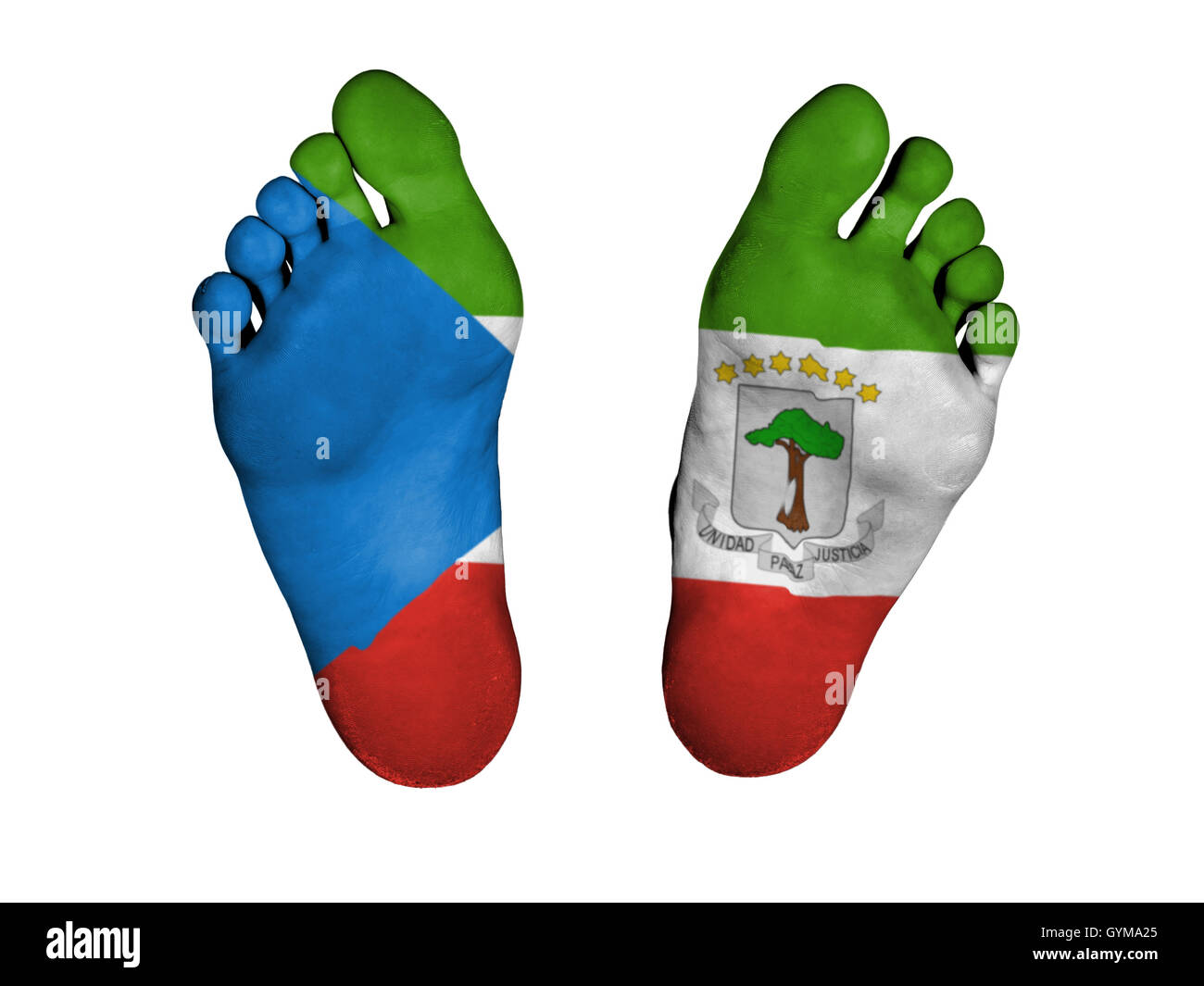 Feet with flag Stock Photo - Alamy