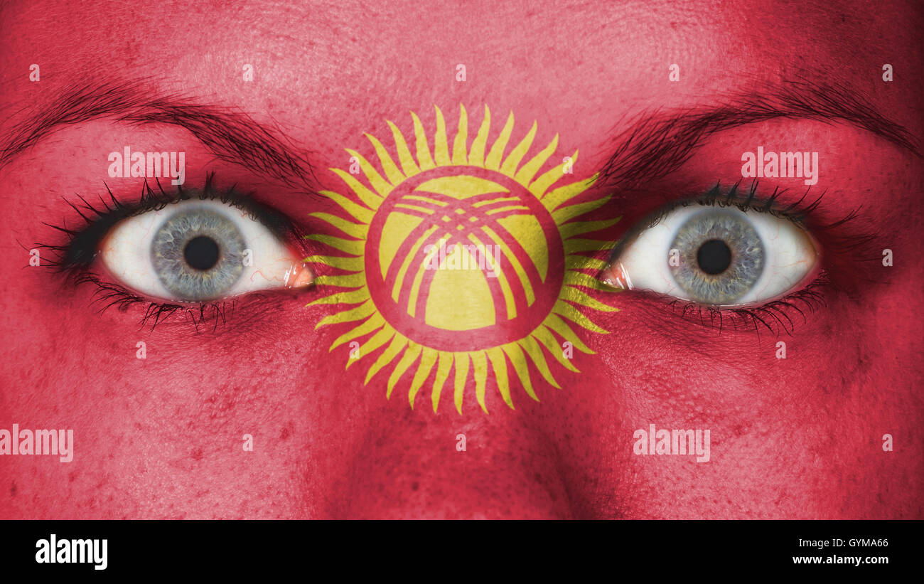 Close up of eyes with flag Stock Photo - Alamy