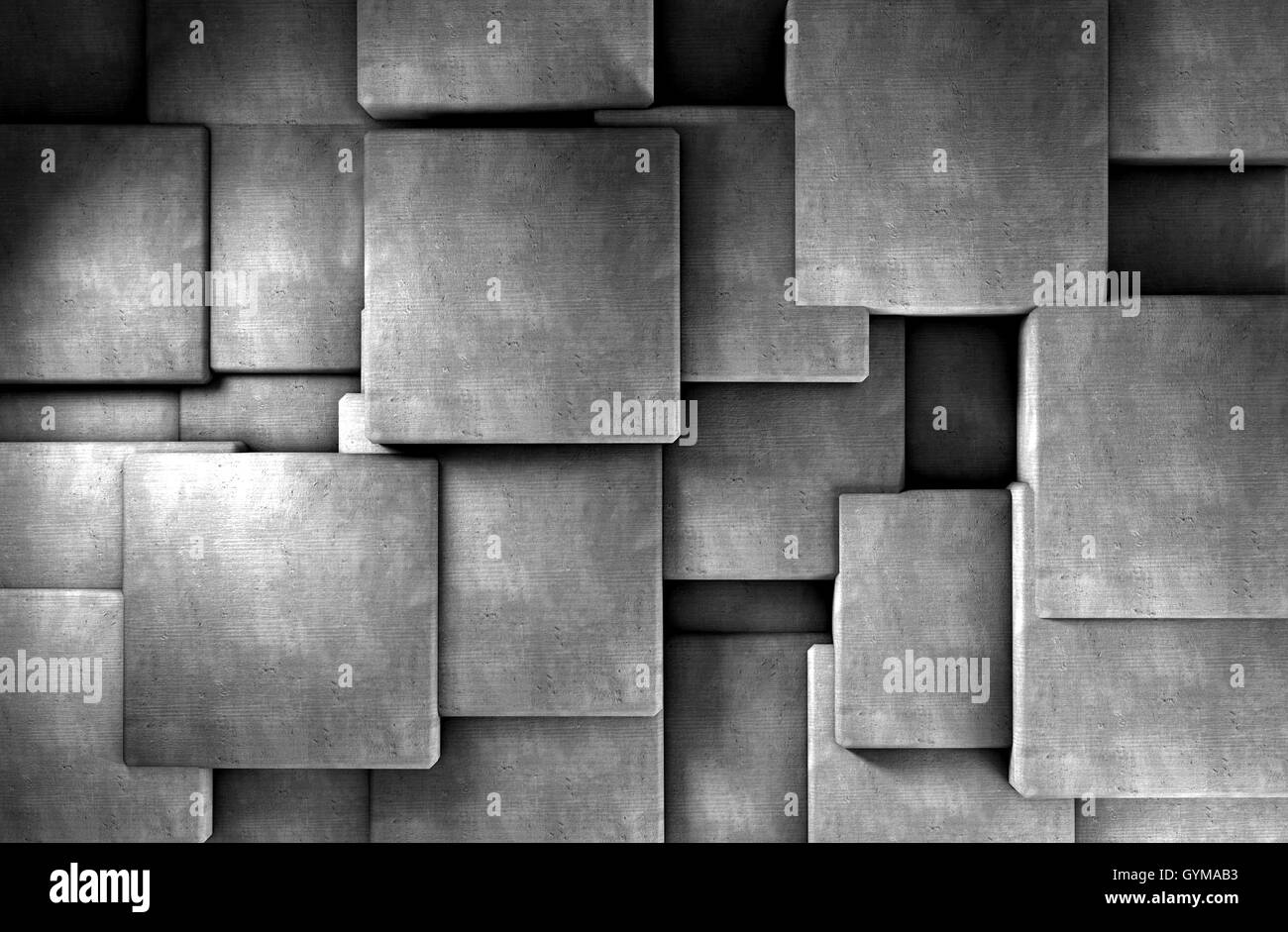 Concrete blocks Black and White Stock Photos & Images - Alamy