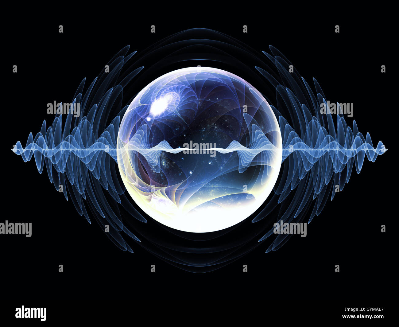 Virtual Wave Particle Stock Photo - Alamy