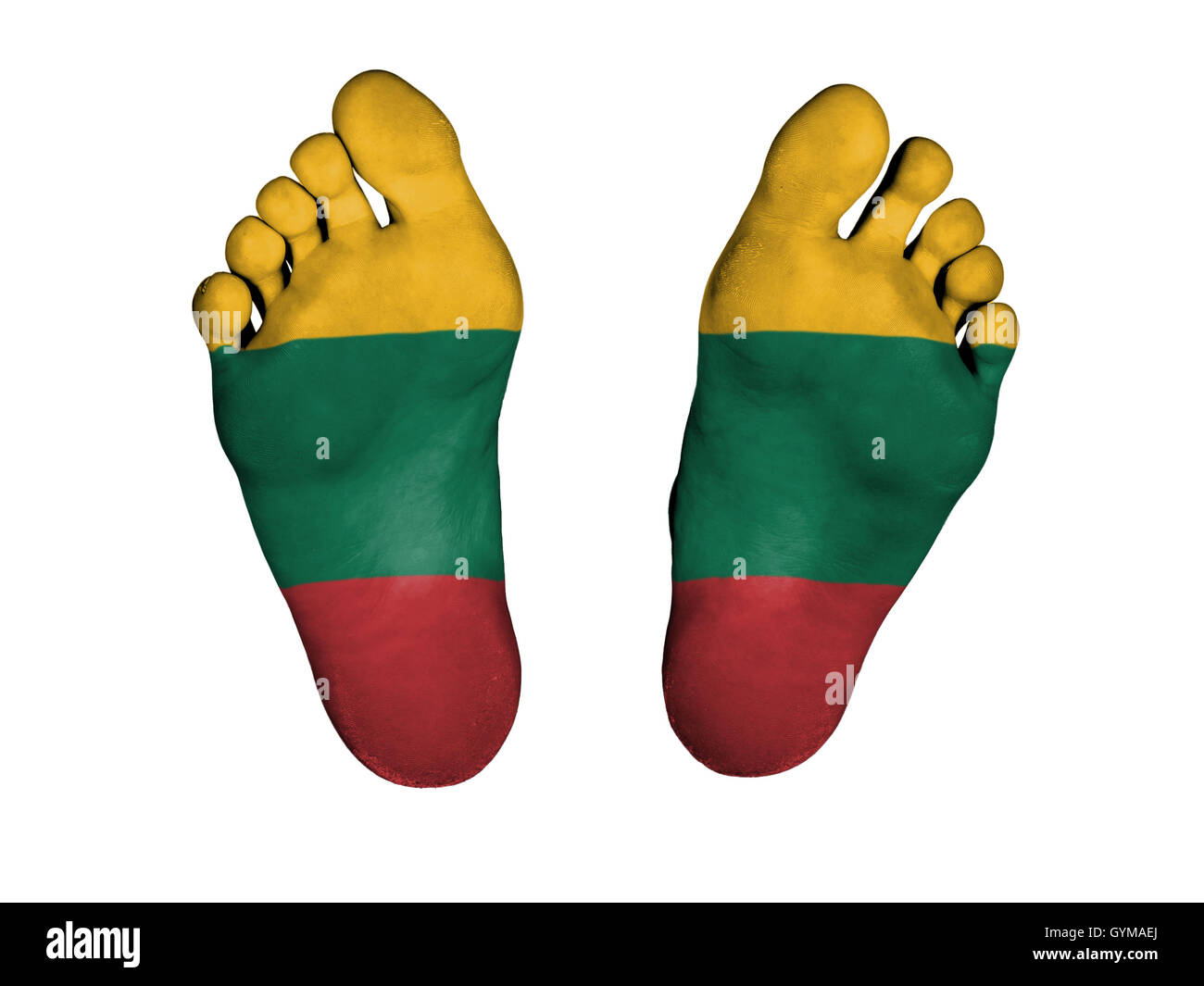 Feet with flag Stock Photo - Alamy