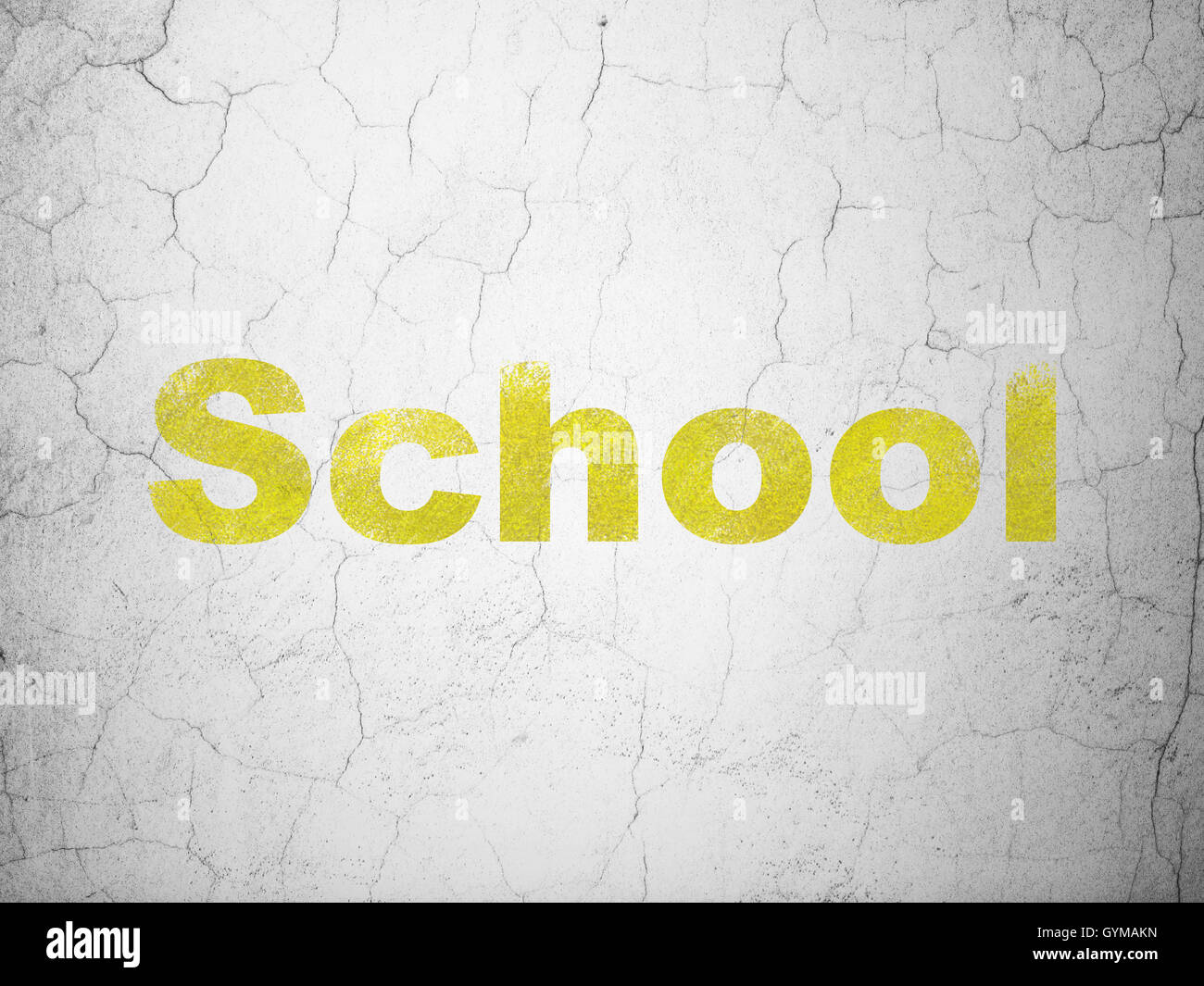 Education concept: School on wall background Stock Photo - Alamy