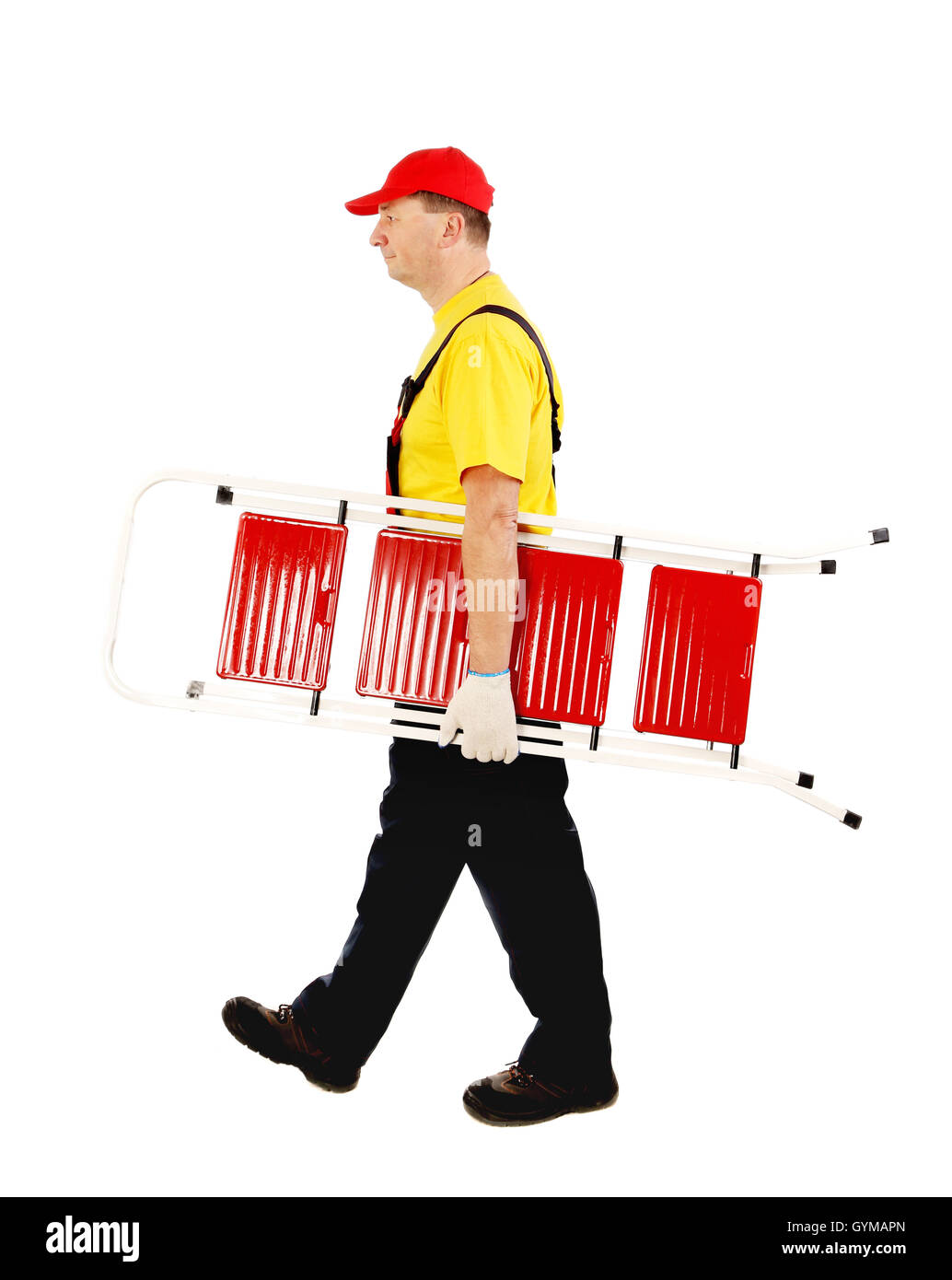 Men in ladder Cut Out Stock Images & Pictures - Alamy