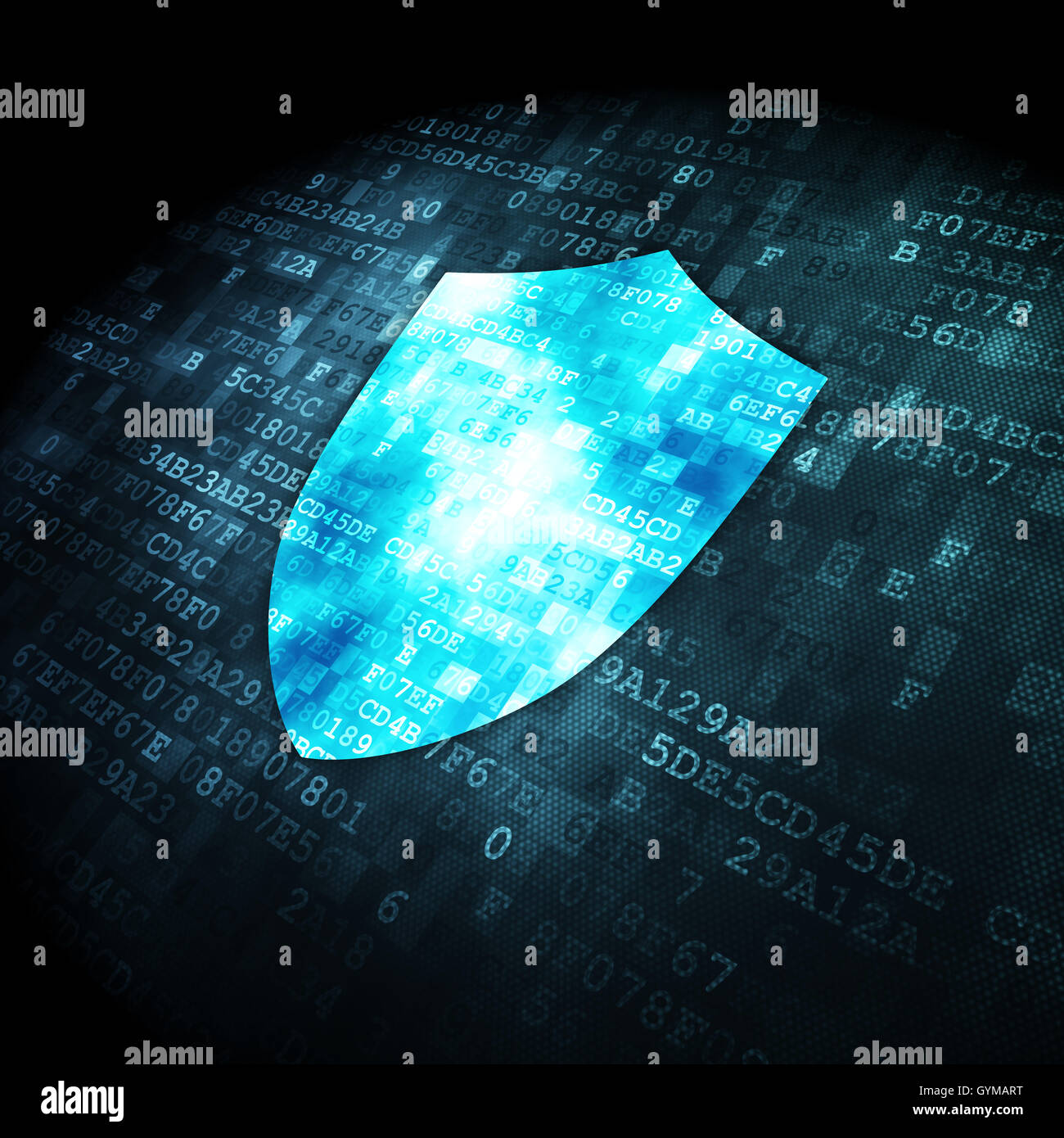 Privacy concept: Shield on digital background Stock Photo - Alamy
