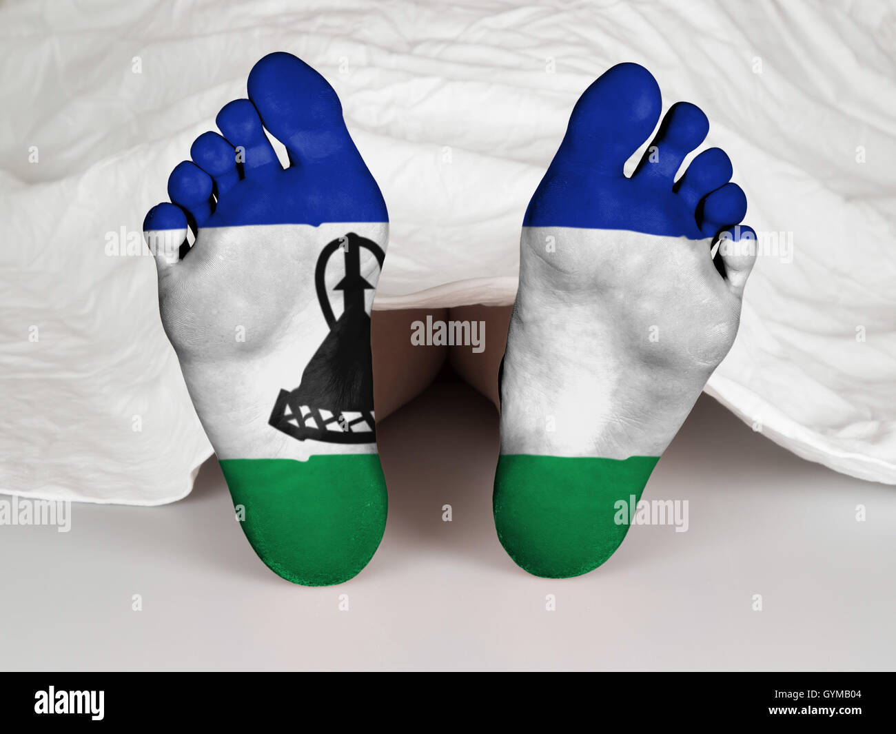 Feet with flag Stock Photo - Alamy