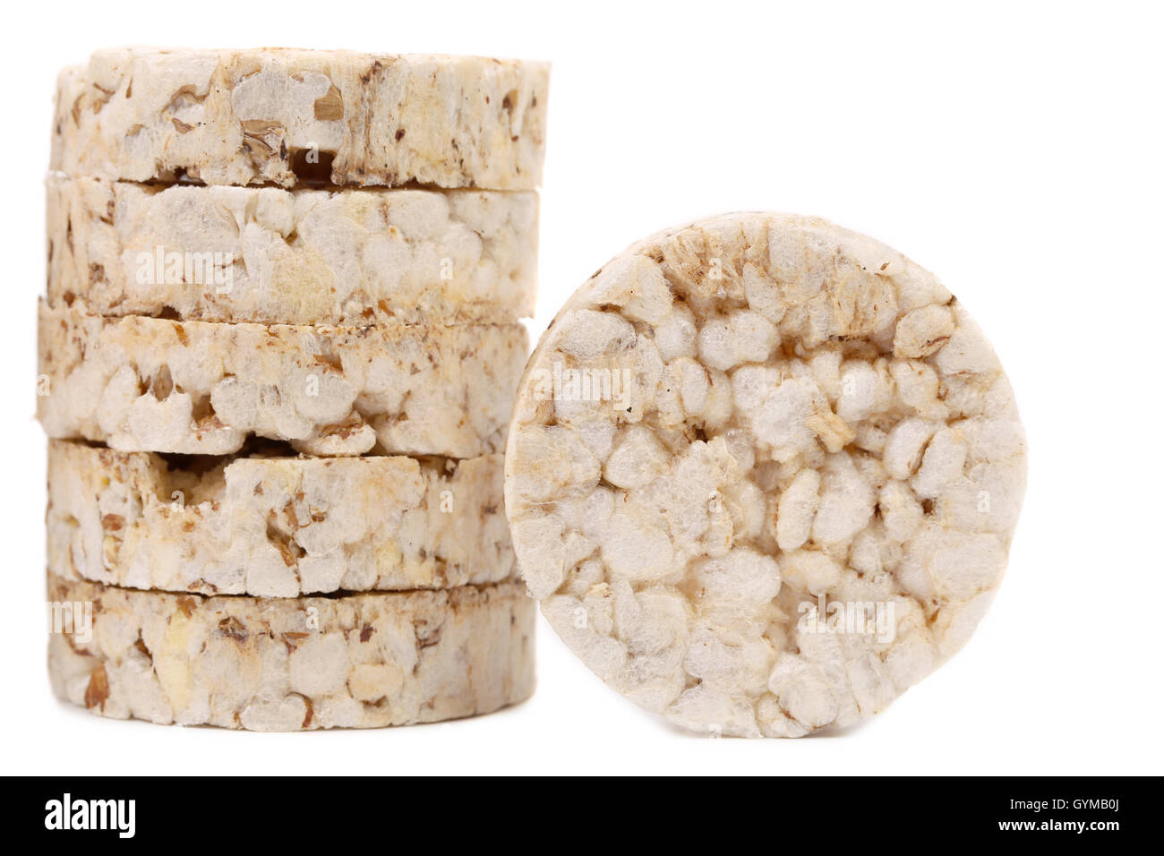 Stack of puffed rice snack Stock Photo - Alamy