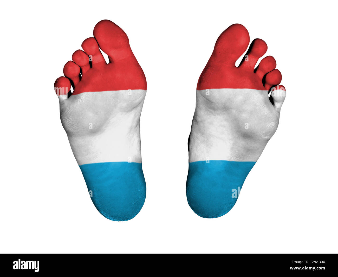 Feet with flag Stock Photo - Alamy