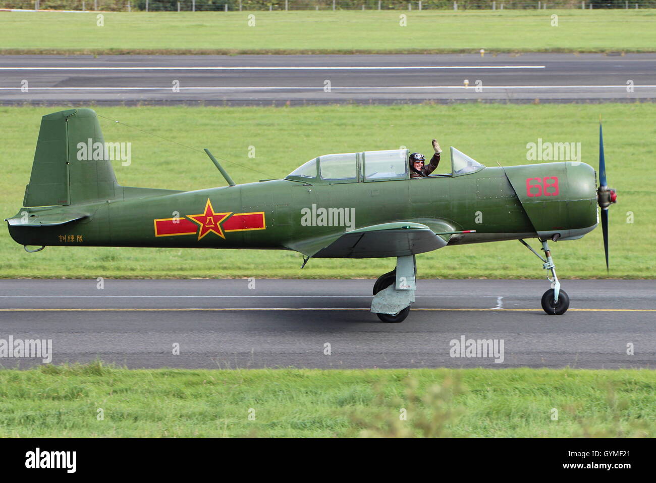 G-BVVG, a privately owned Nanchang CJ6, at Prestwick Airport during the ...
