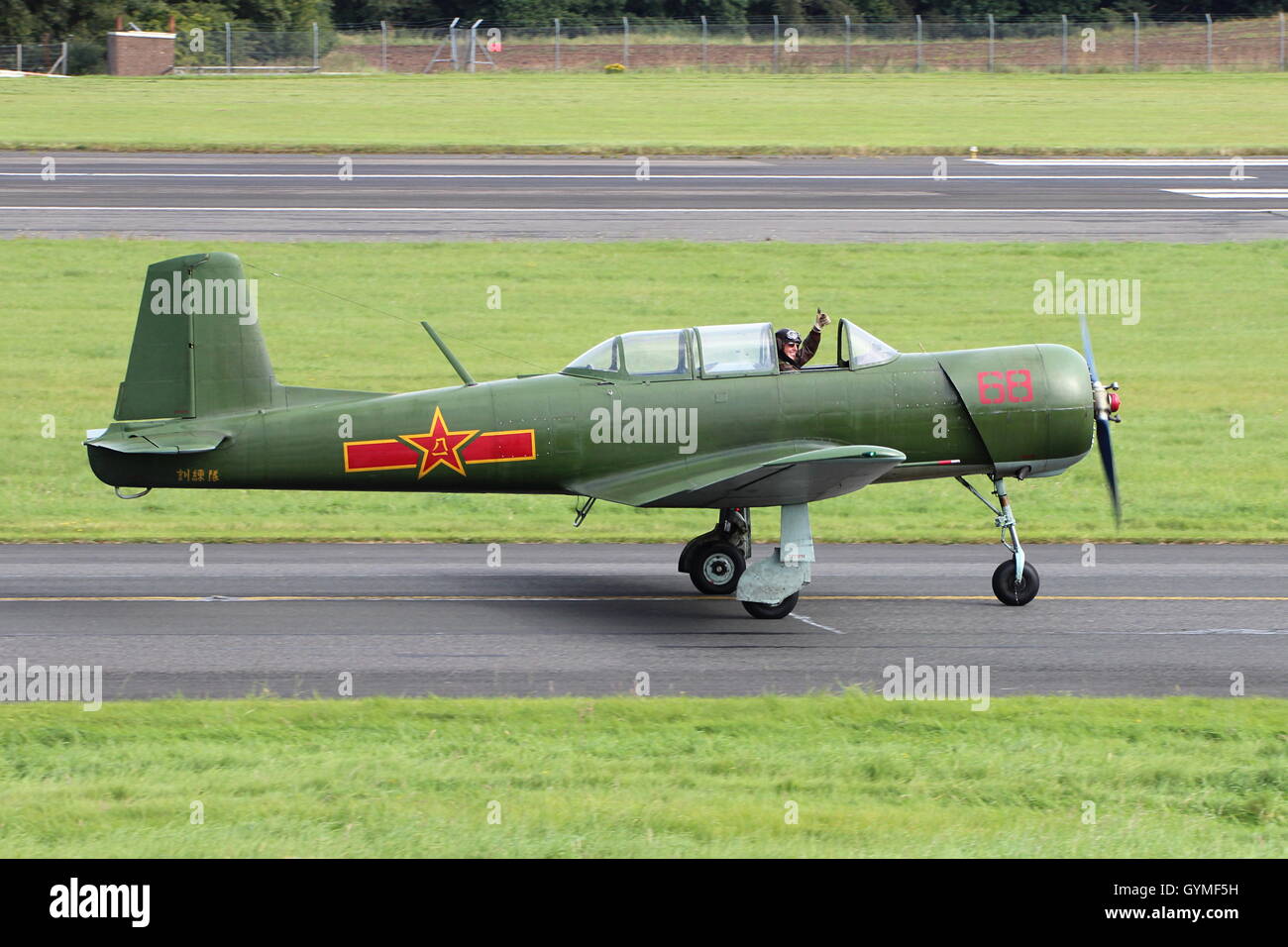 G-BVVG, a privately owned Nanchang CJ6, at Prestwick Airport during the ...