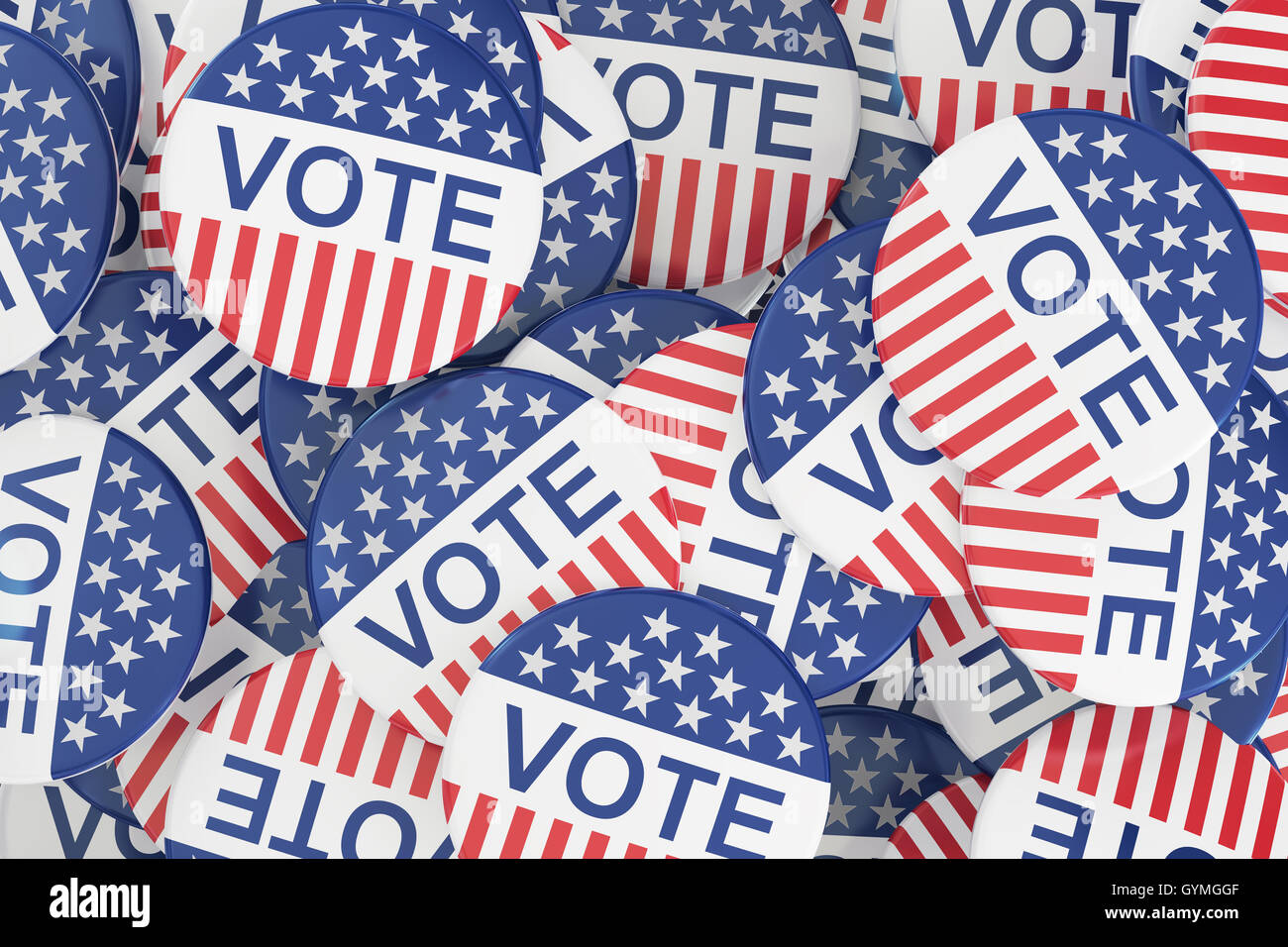 USA Presidential Election Campaign Badges, 3D rendering Stock Photo - Alamy
