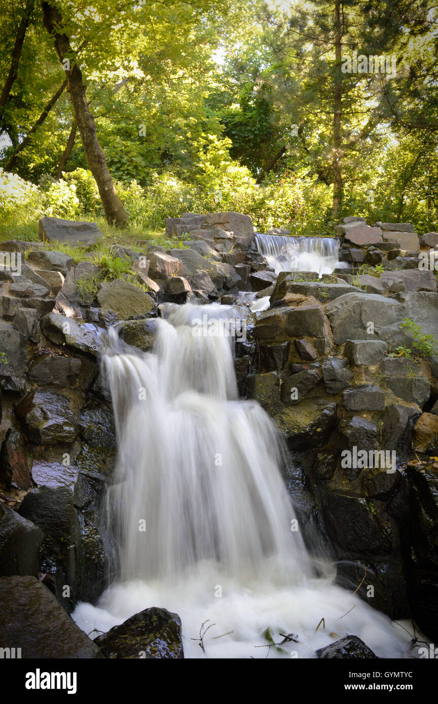 Waterfall in the Park Stock Photo - Alamy