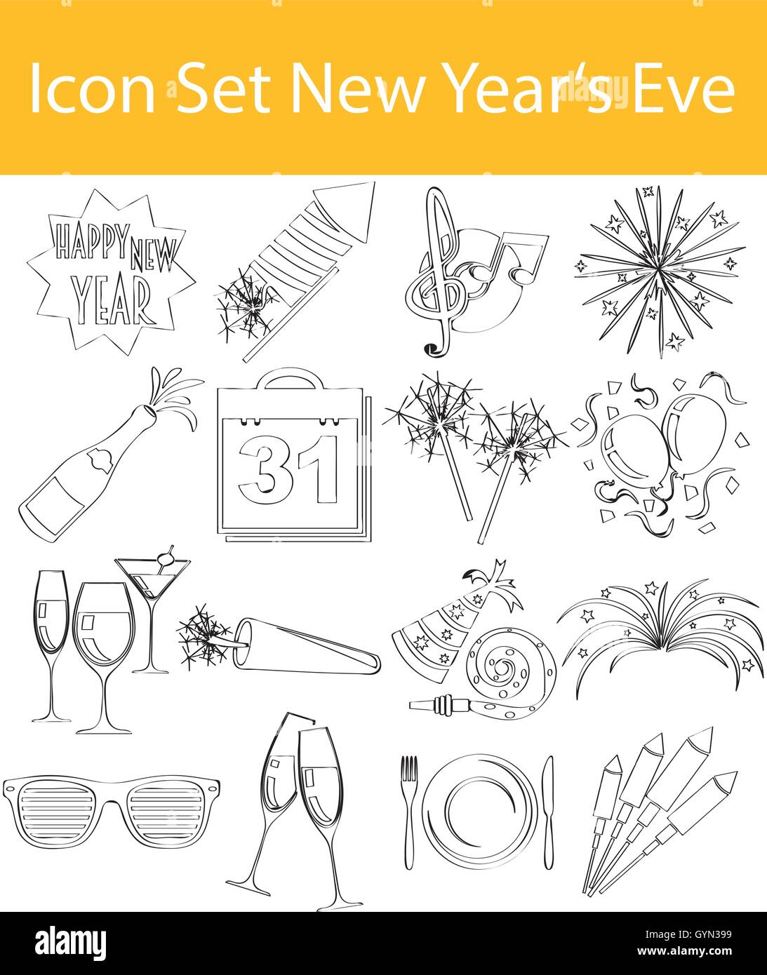 New years eve symbol hi-res stock photography and images - Alamy