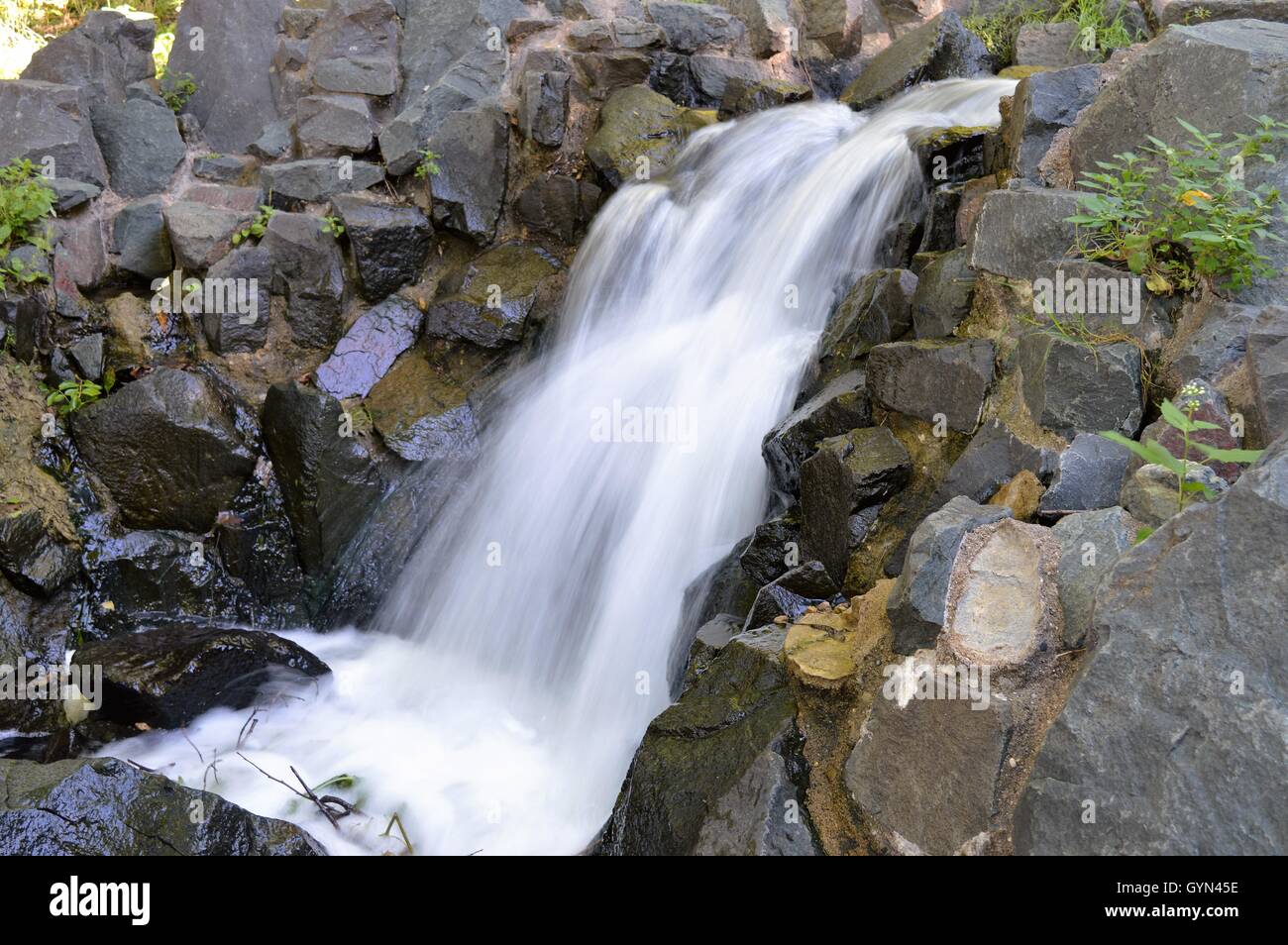 Waterfall in the Park Stock Photo - Alamy