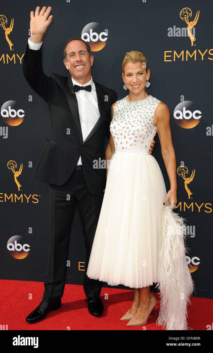 Los Angeles, CA, USA. 18th Sep, 2016. Jerry Seinfeld, Jessica Seinfeld ...