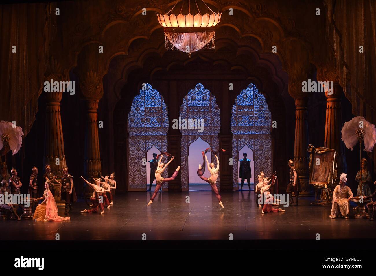 Beijing, China. 18th Sep, 2016. Dancers of the National Ballet of China ...
