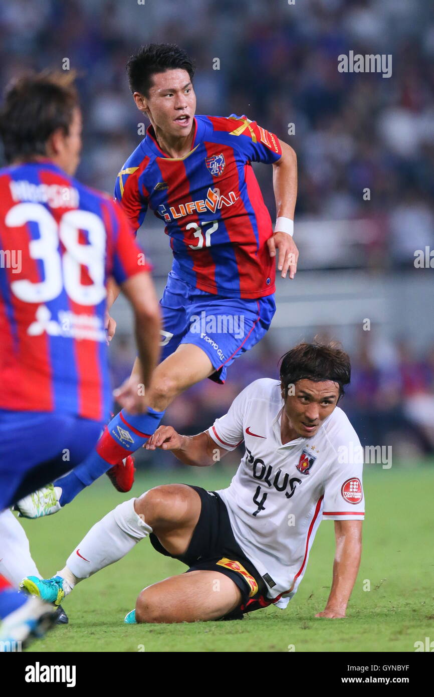 Ajinomoto Stadium, Tokyo, Japan. 17th Sep, 2016. (Top-Bottom) Kento Hashimoto (FC Tokyo ...